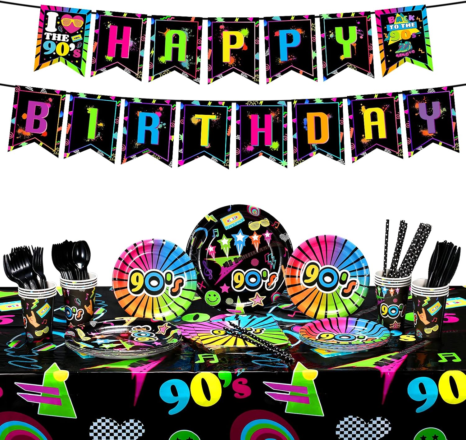 Amazon.com: FZR Legend 90s Party Supplies,Back to The 90s Party ...