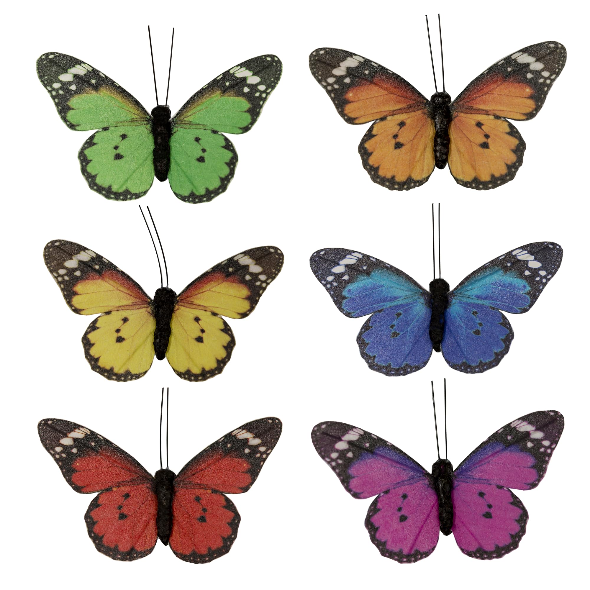 Amazon.com: Berfutall-Butterfly Decorations Set of 12 with Wire ...