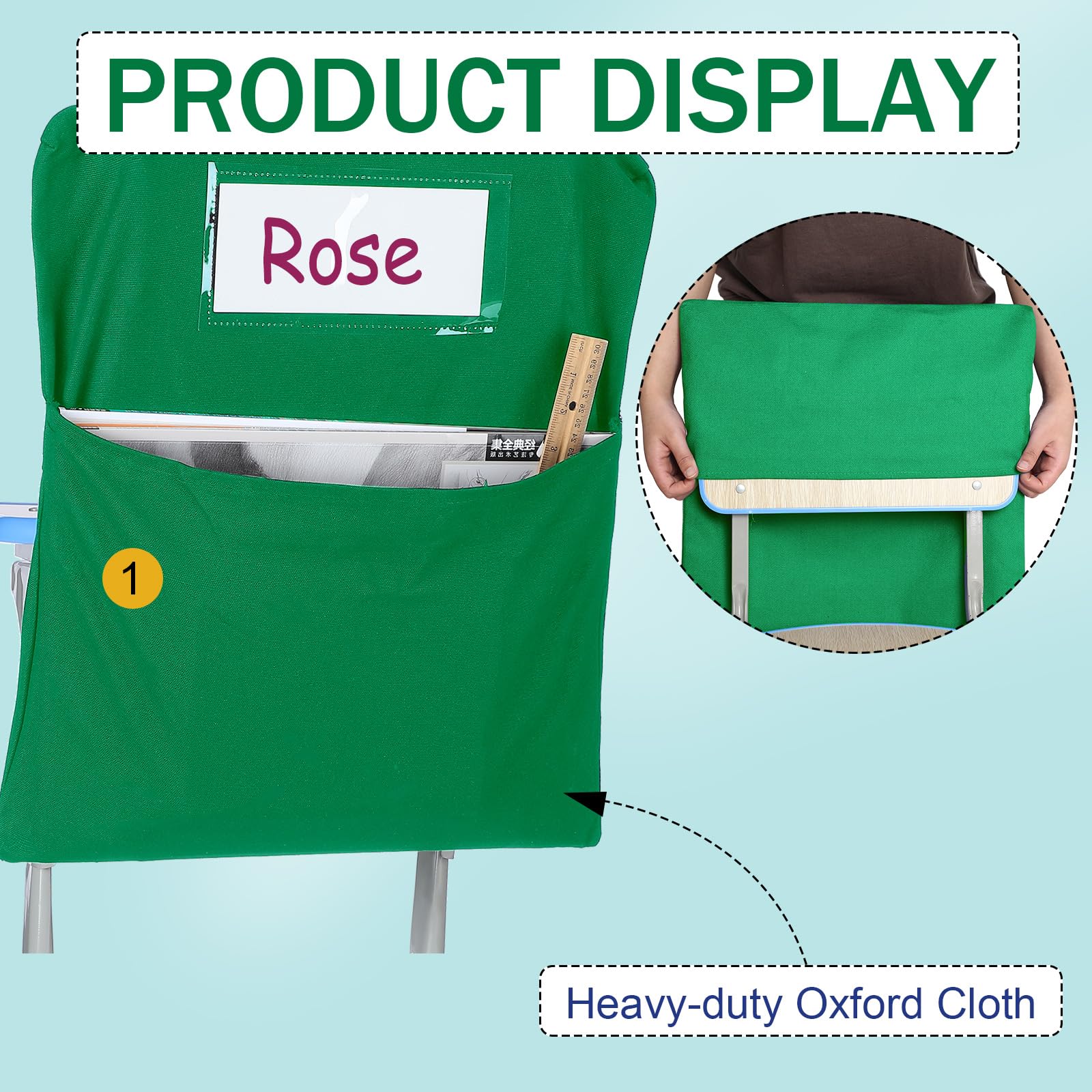 Snapklik.com : 24 Pcs Chair Pockets For Classrooms 17 X 20 Inches ...