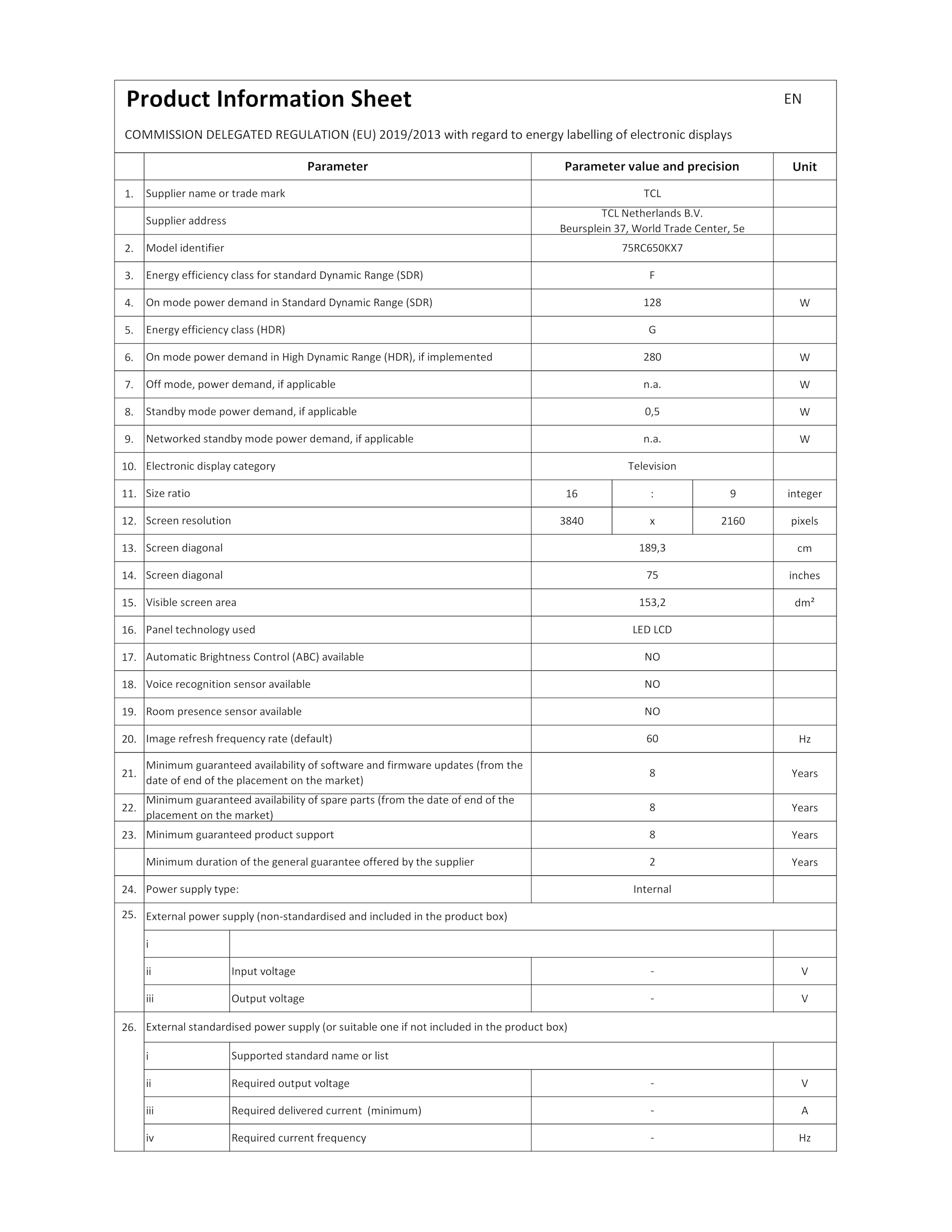 TCL 75P639K 75-inch 4K Smart TV, Ultra HD, Powered by Android ...