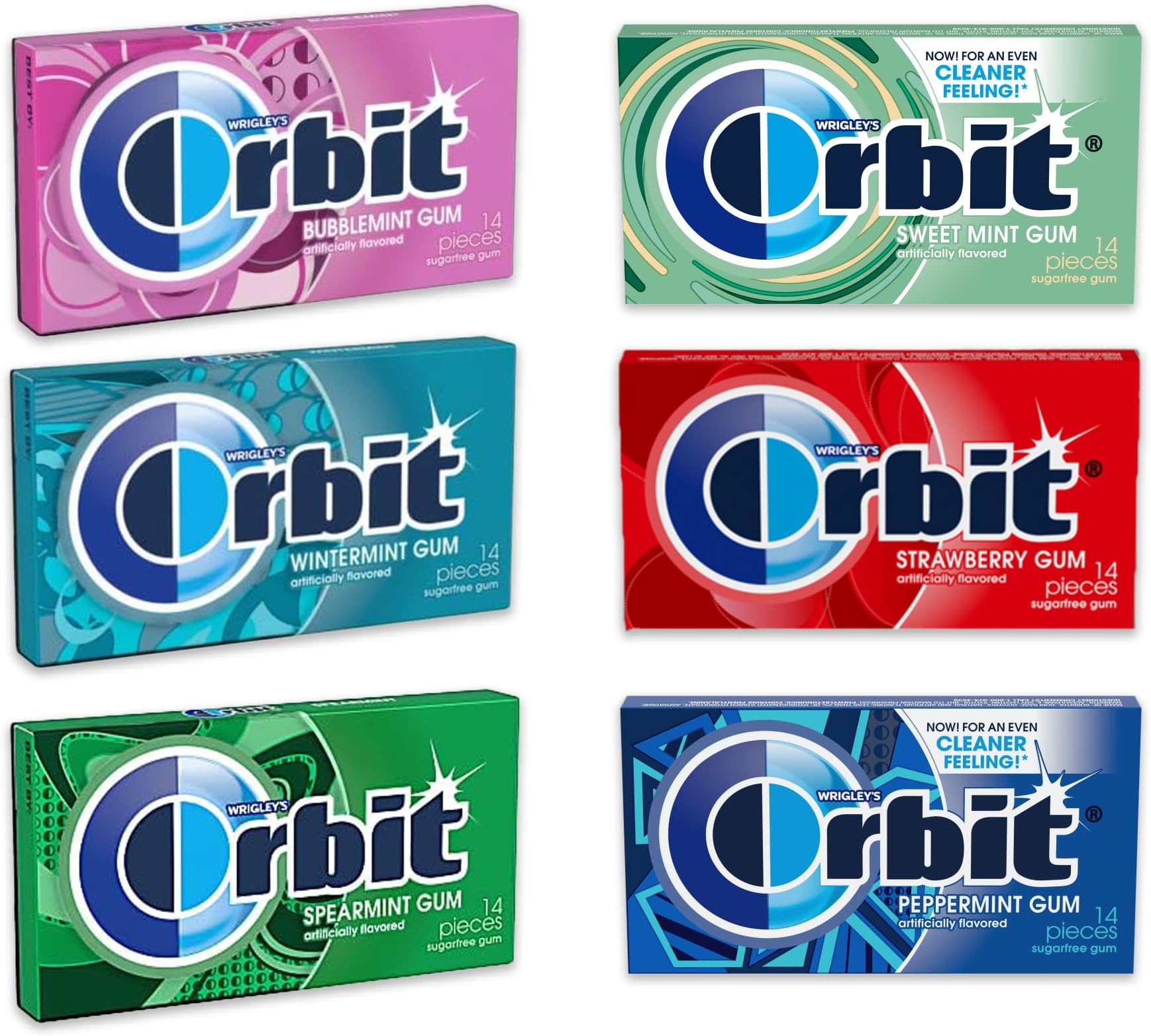 Amazon.com : ORBIT Spearmint Sugar Free Chewing Gum, 30 Count (Pack of ...