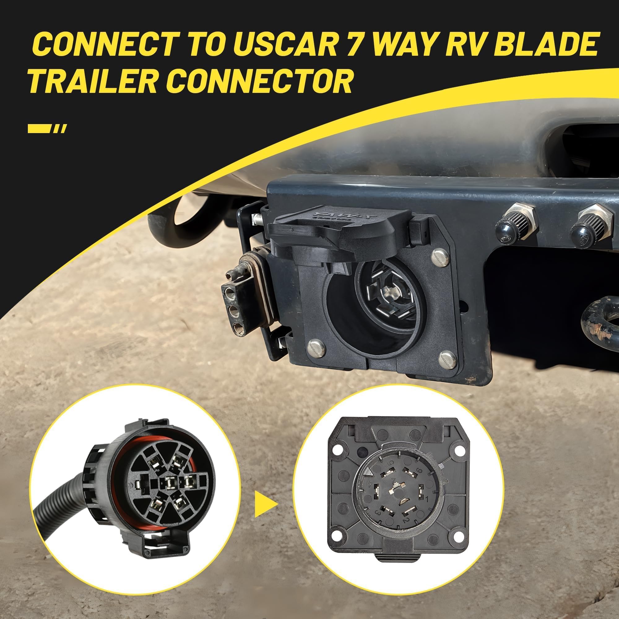 Snapklik.com : Oyviny Replacement USCAR 7 Pin Trailer Connector Wiring ...