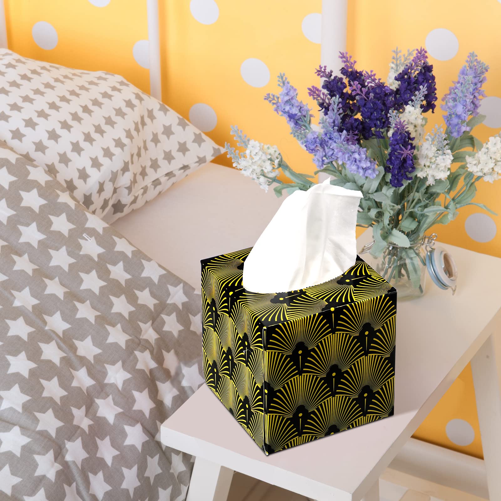 24 Boxes Tissues Cube Box Facial Tissues Boxes Geometry Flower Designed ...