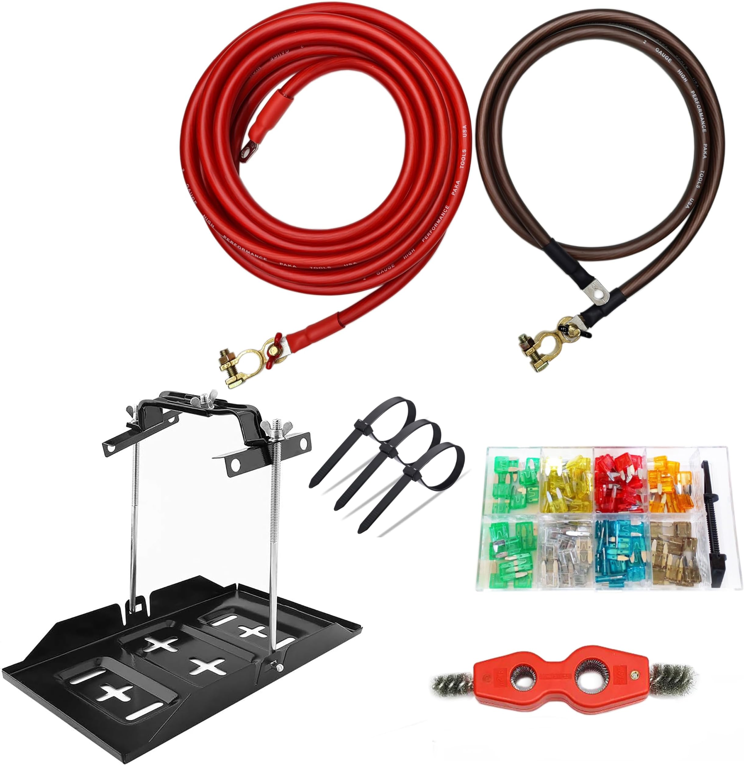 Amazon.com: Battery Relocation Kit, 2 AWG Cable, Top Post 20 FT RED/ 5 ...