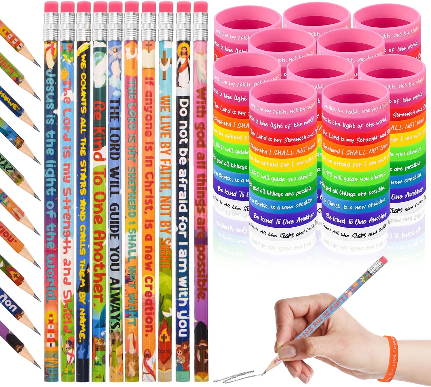 Amazon.com : Jspupifip 200 Pack Bible Verse Pencils and Inspirational ...