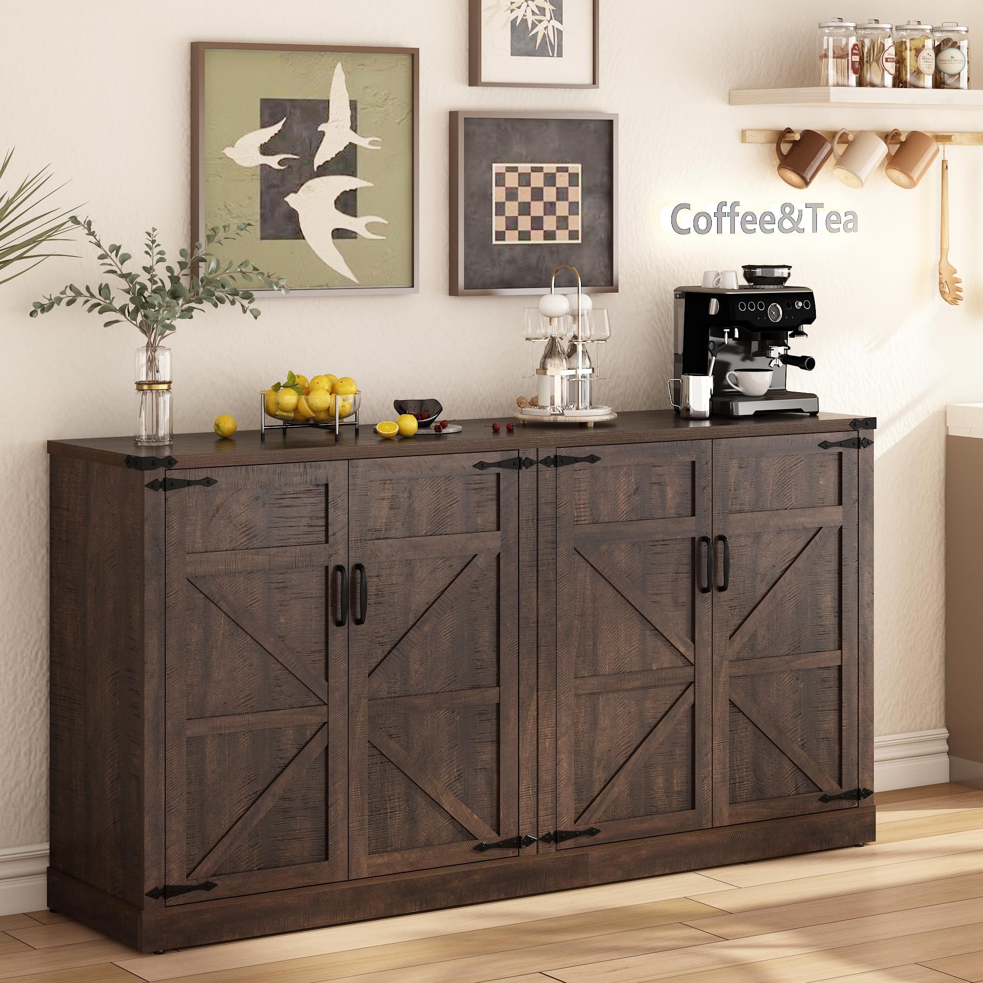 Amazon.com - T4TREAM Farmhouse Sideboard Buffet Cabinet with Storage ...
