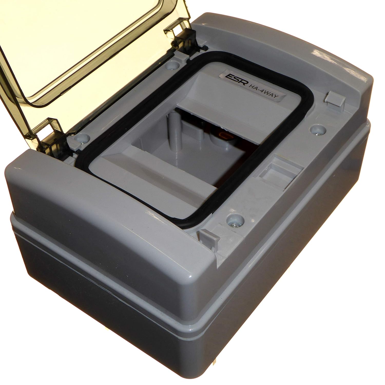 4 Module IP65 DIN Rail Enclosure Box with Door Outdoor Weatherproof ...