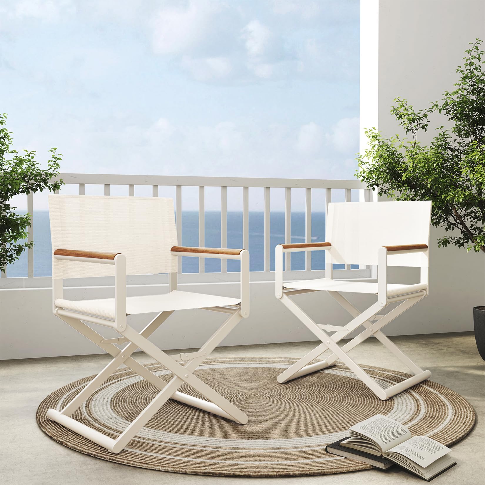 Amazon.com: Grand patio Extra-Wide 2-Pack Directors Chairs, Folding ...