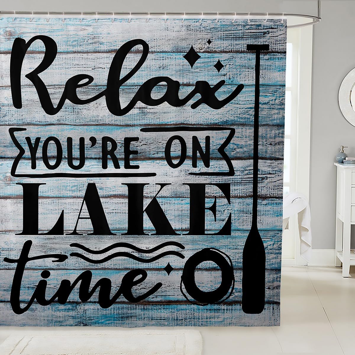 Amazon.com: Feelyou Lake House Shower Curtain 72"x72" Rustic Lake ...