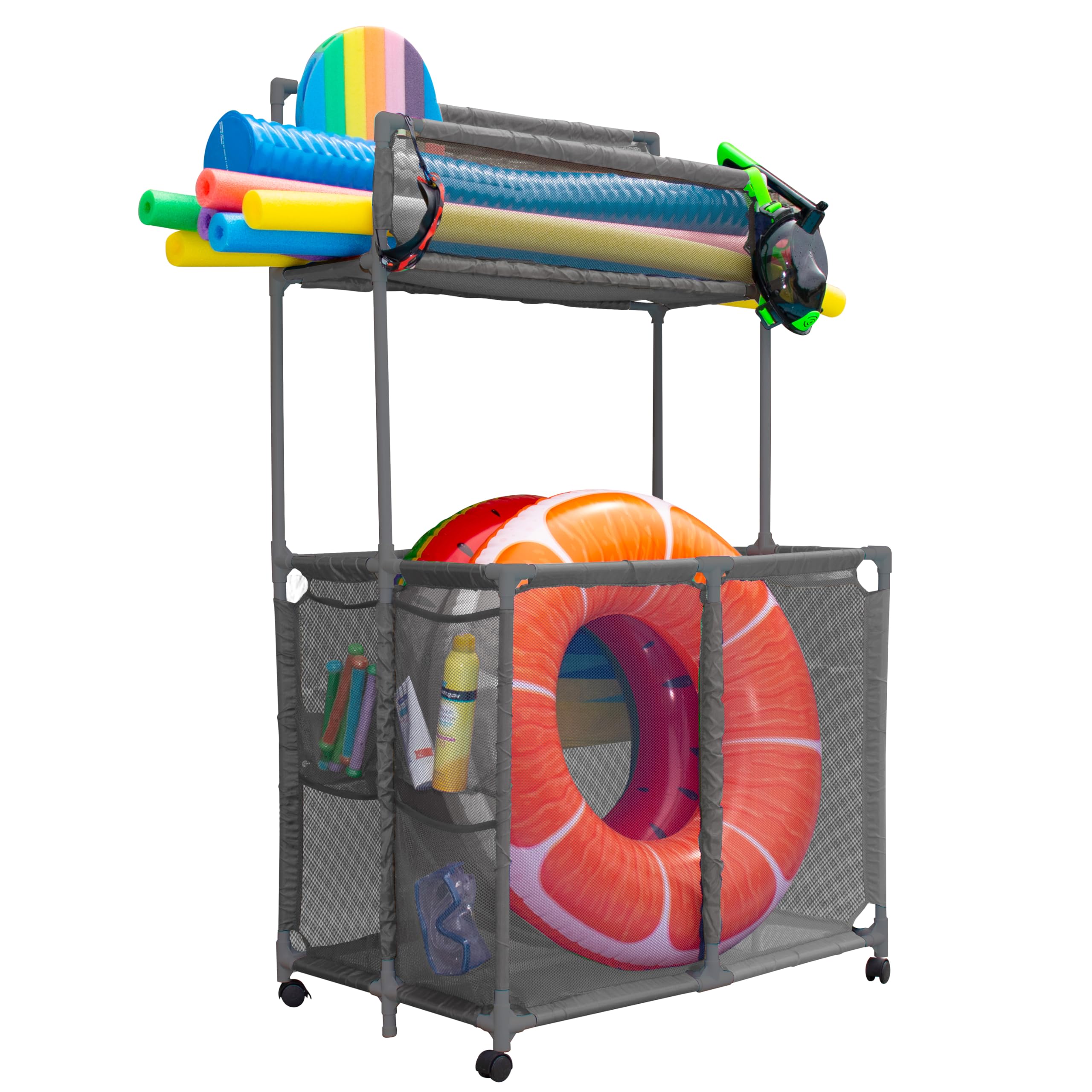 Pool Storage Equipment Organizer Holder - Noodles, Toys, Balls and ...
