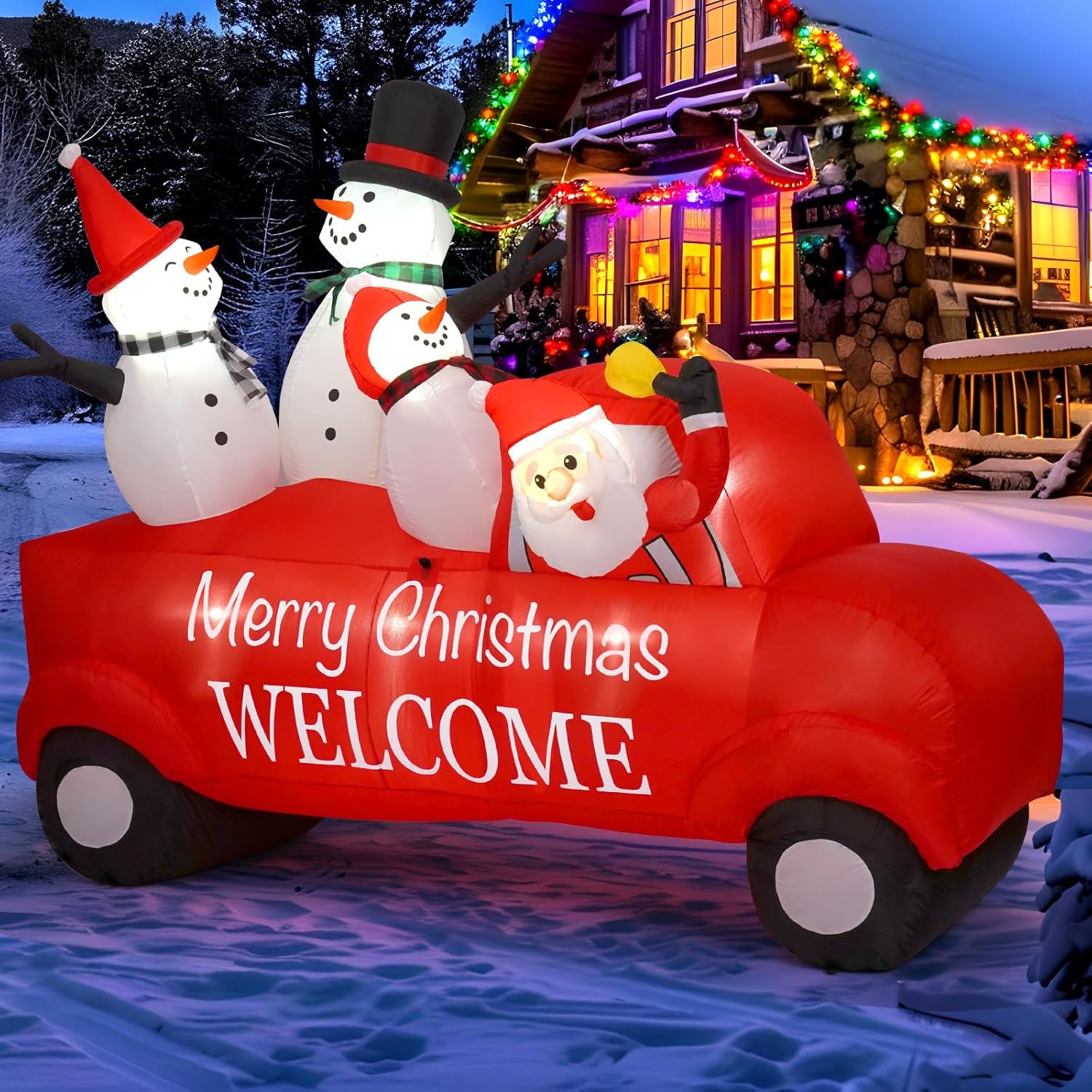 Amazon.com: Outdoor Christmas Decoration, 8FT Inflatable Christmas ...