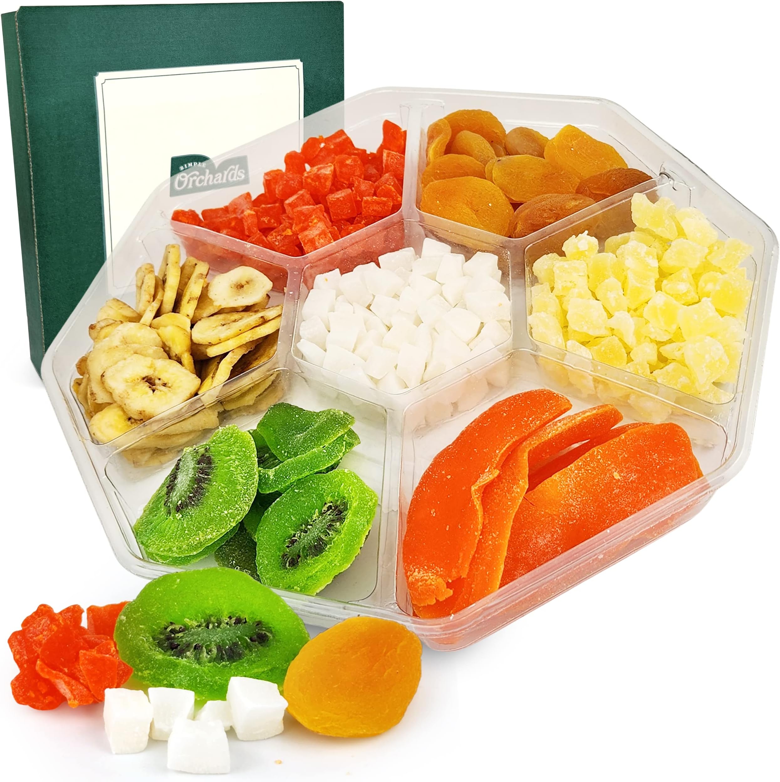 Amazon.com : Dried Fruit Platter Gift Basket - 7 Sectional Gift Box ...