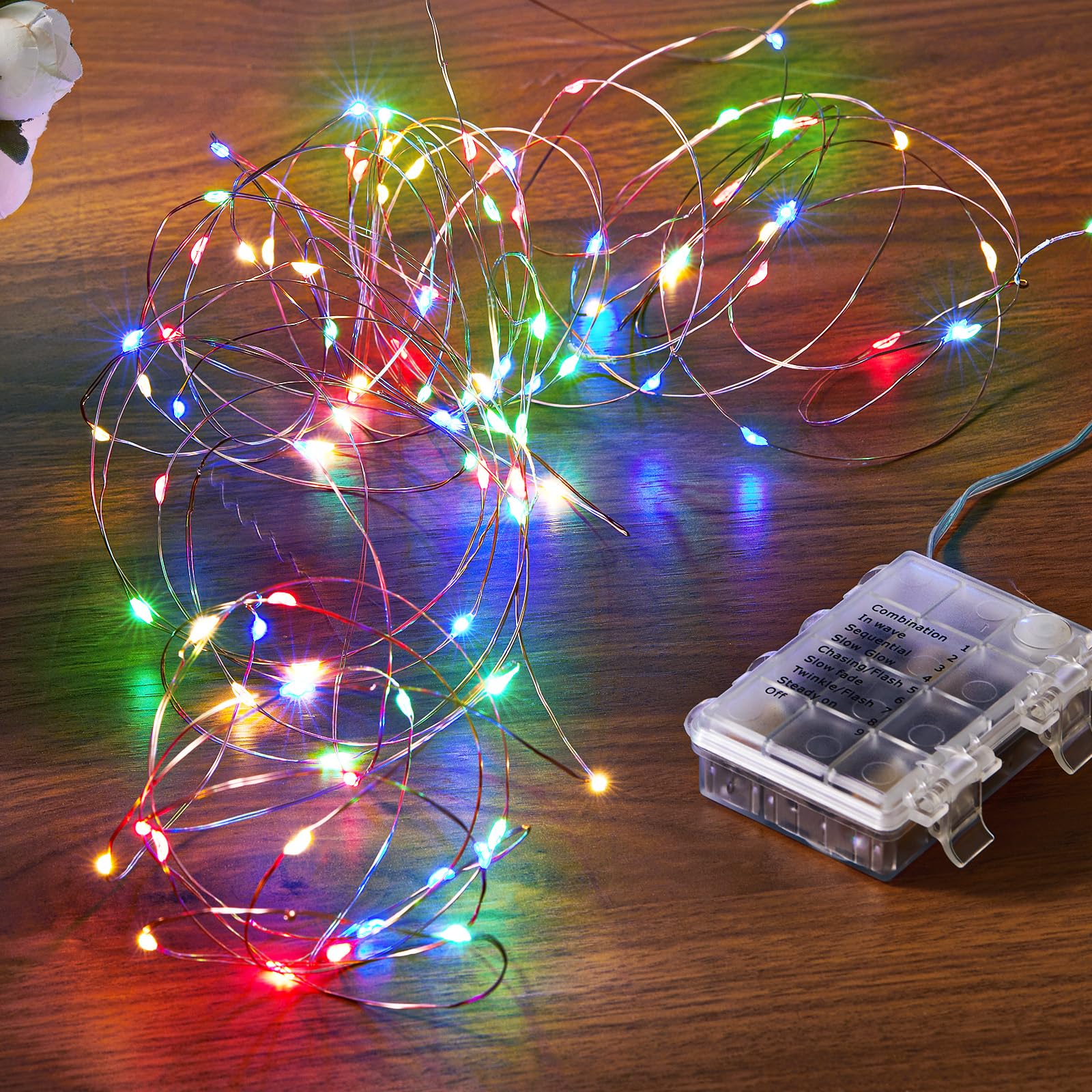 Amazon.com: Ariceleo 2 Pack 16.4 Ft. Battery Operated Outdoor String ...