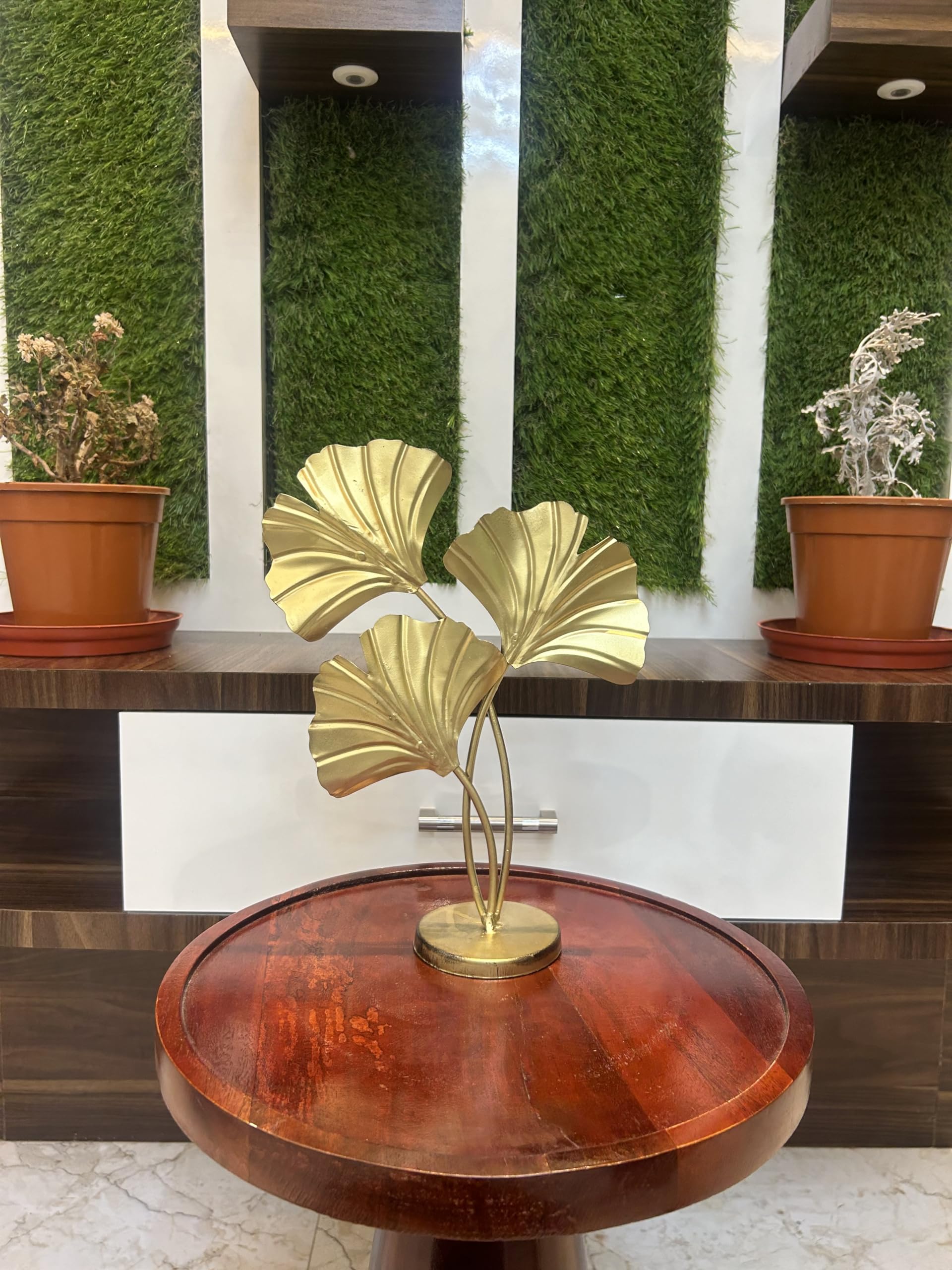 Decorative Table Top Accessories STREET CRAFT Metal Modern Golden Leaf