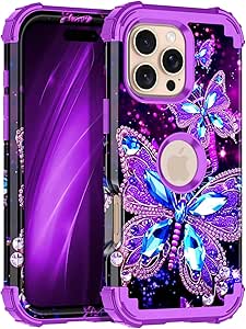 Amazon.com: Miqala for iPhone 16 Pro Max Case,Glow in The Dark Three Layer Heavy Duty Shockproof ...