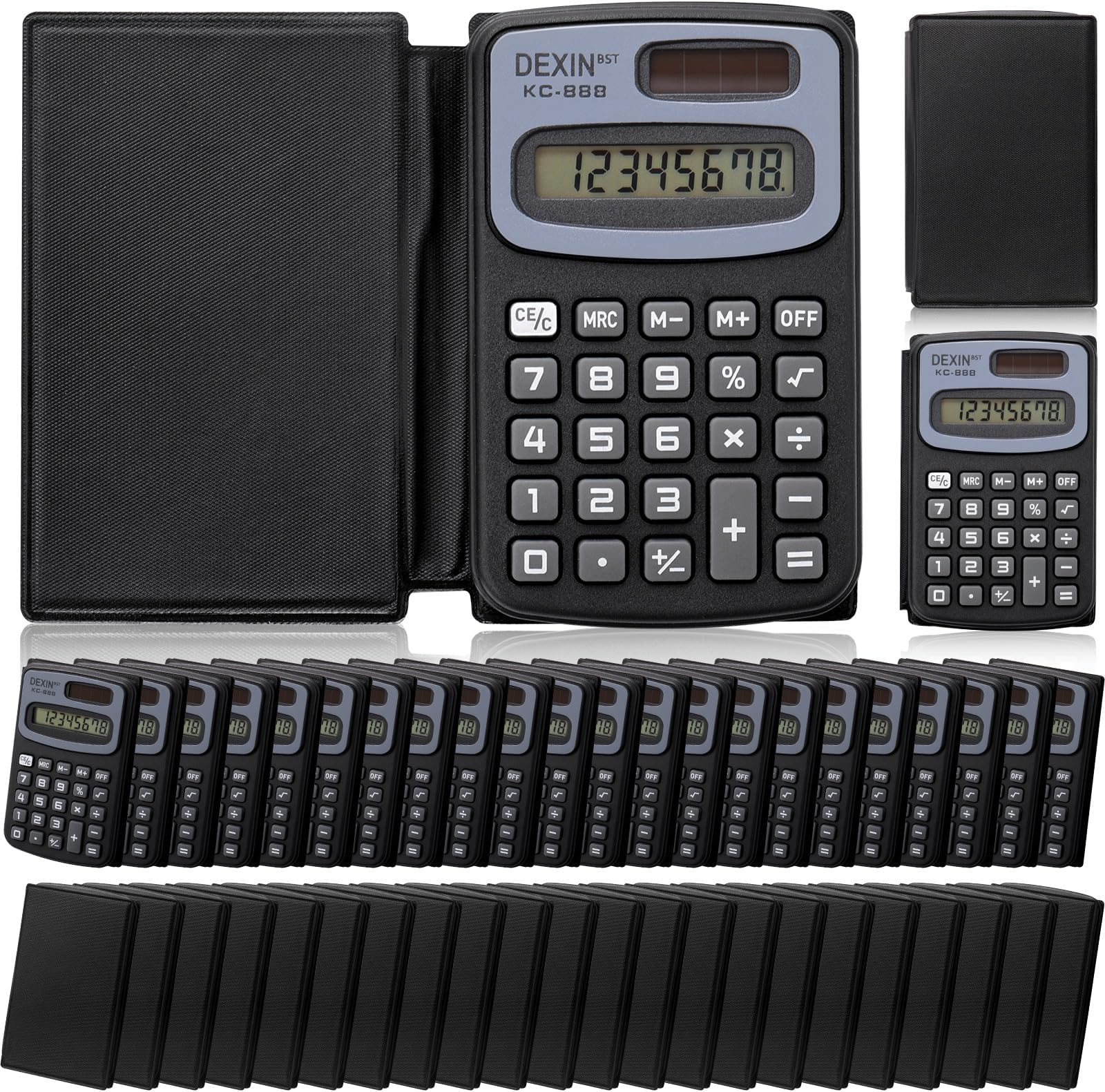 Amazon.com : Xuhal 50 Pcs Pocket Calculator 8 Digit Display Basic ...