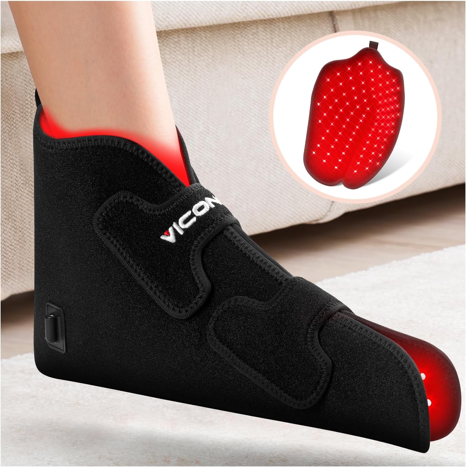 Amazon.com: DGXINJUN Red & Infrared Light Therapy Devices LED Pad Foot ...