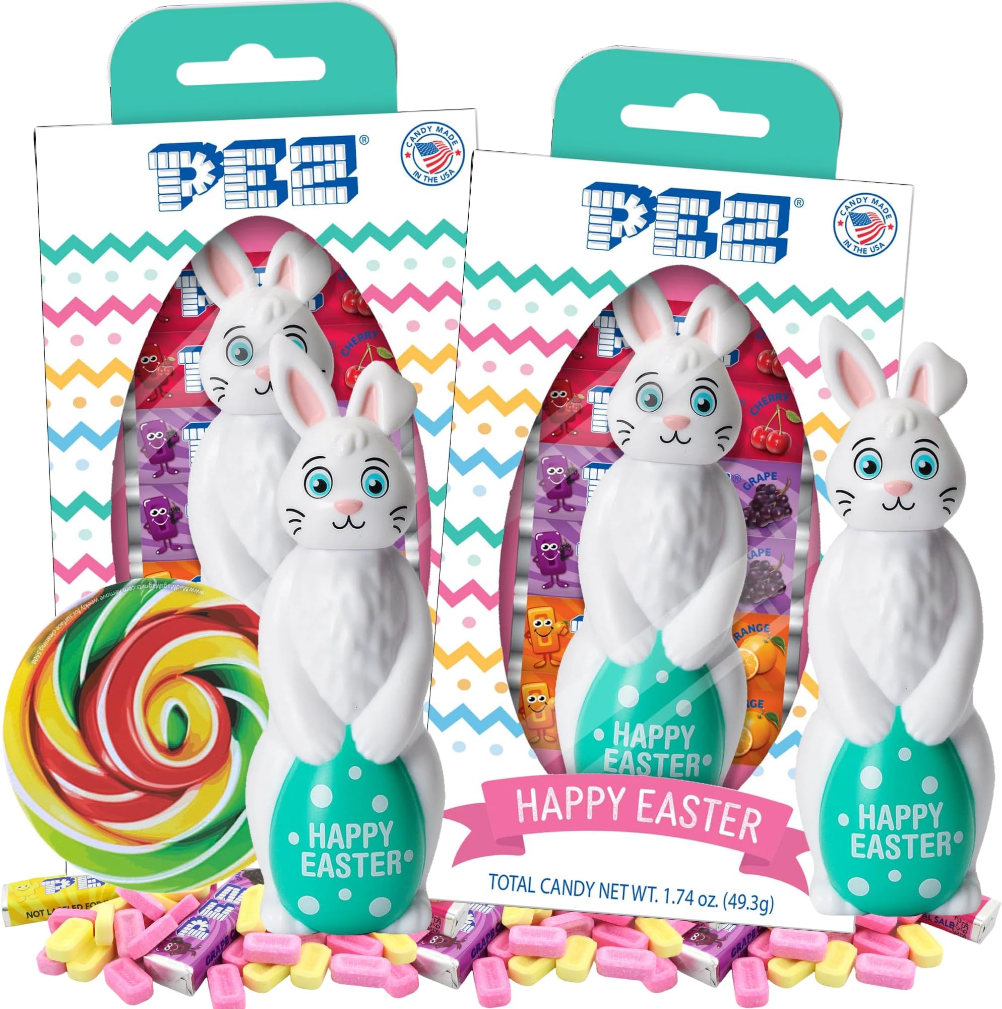 Amazon.com : 2024 Pez Happy Easter Bunny Dispenser with Refill Rolls ...