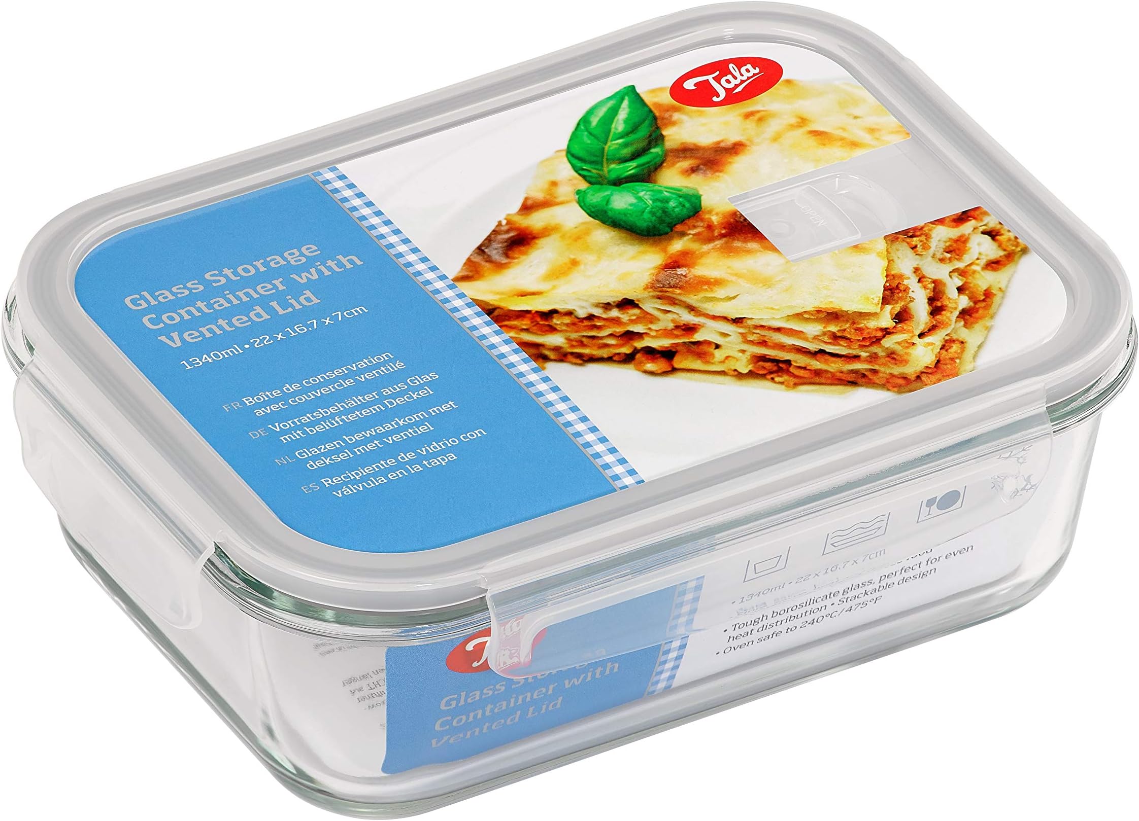 Pyrex Rectangular Dish with Plastic Lid, 0.8L : Amazon.co.uk: Home ...