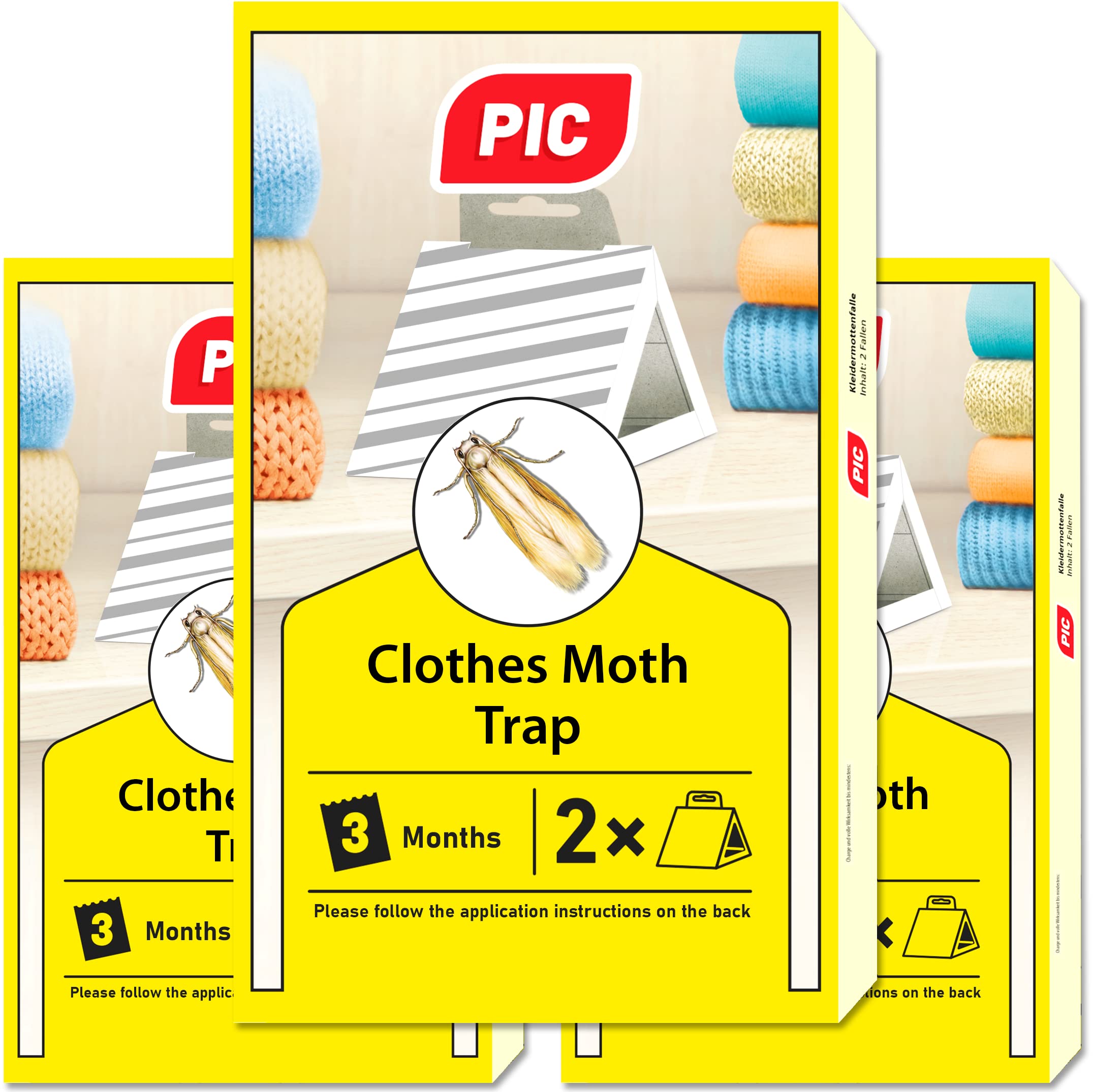 Buy PIC clothes moth trap 6 pieces - moth killer for wardrobe, moth ...