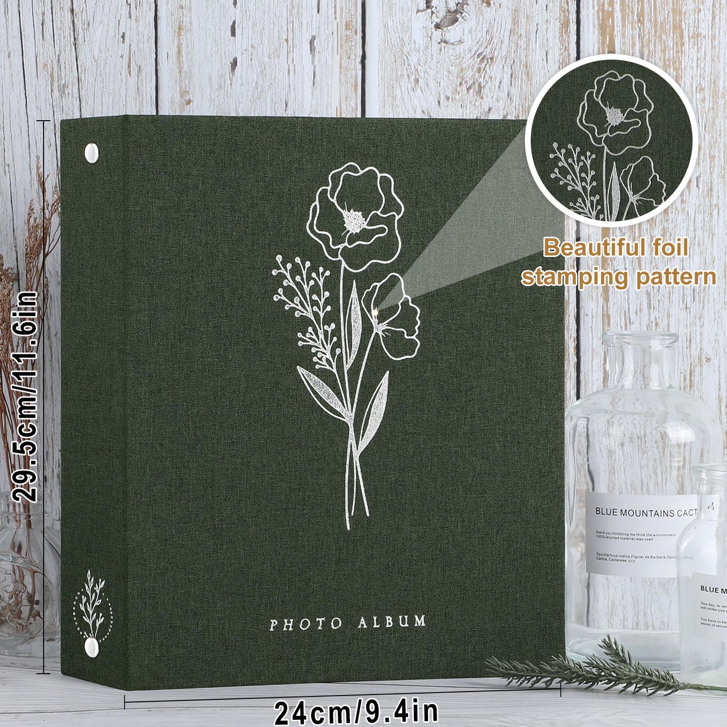 Snapklik.com : Lanpn Photo Album Scrapbook 8x11 85x11, Linen Hard Cover ...