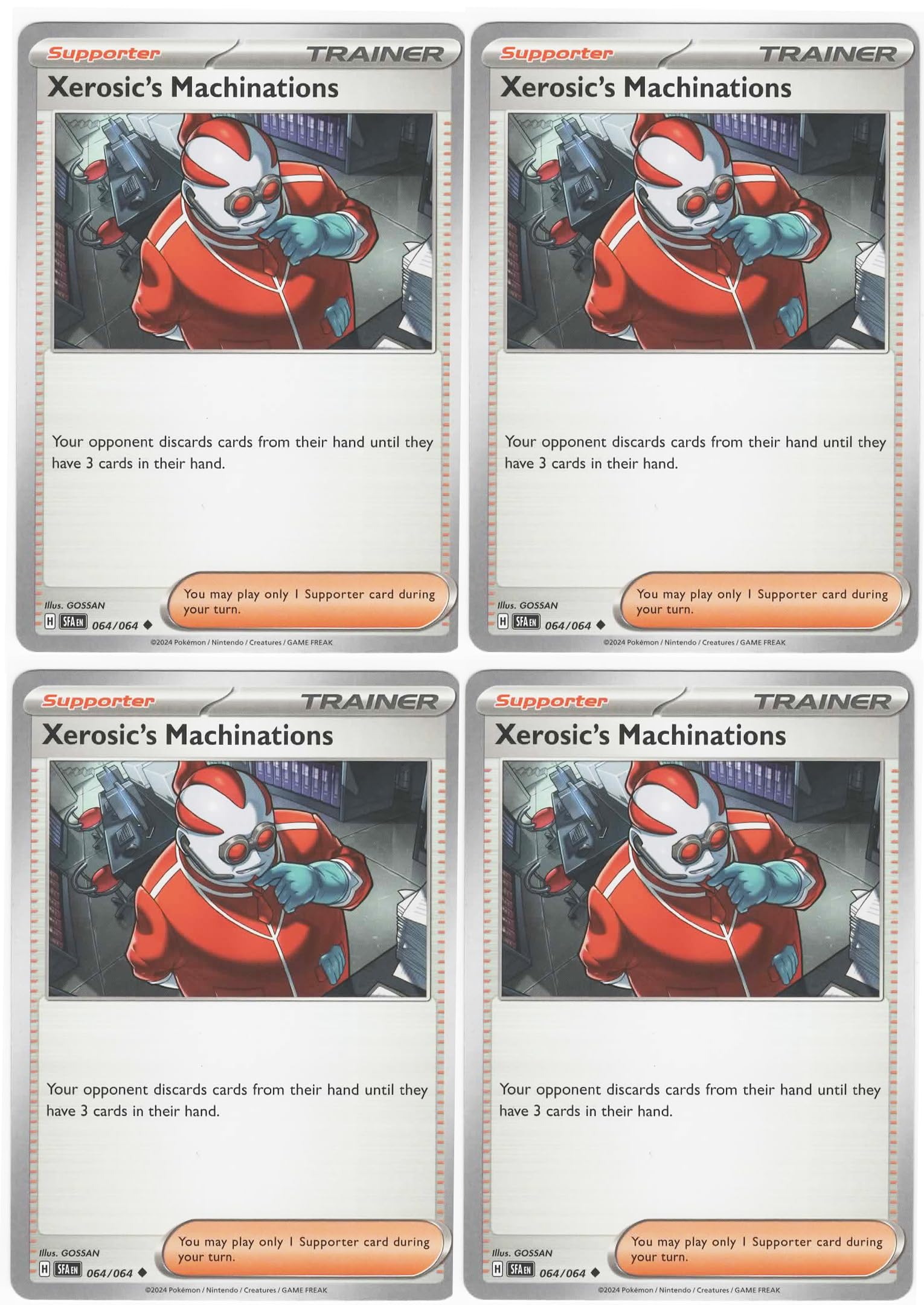 Amazon.com: Xerosic’s Machinations 064/064 - Shrouded Fable – Pokemon Card Lot x4 Playset : Toys ...