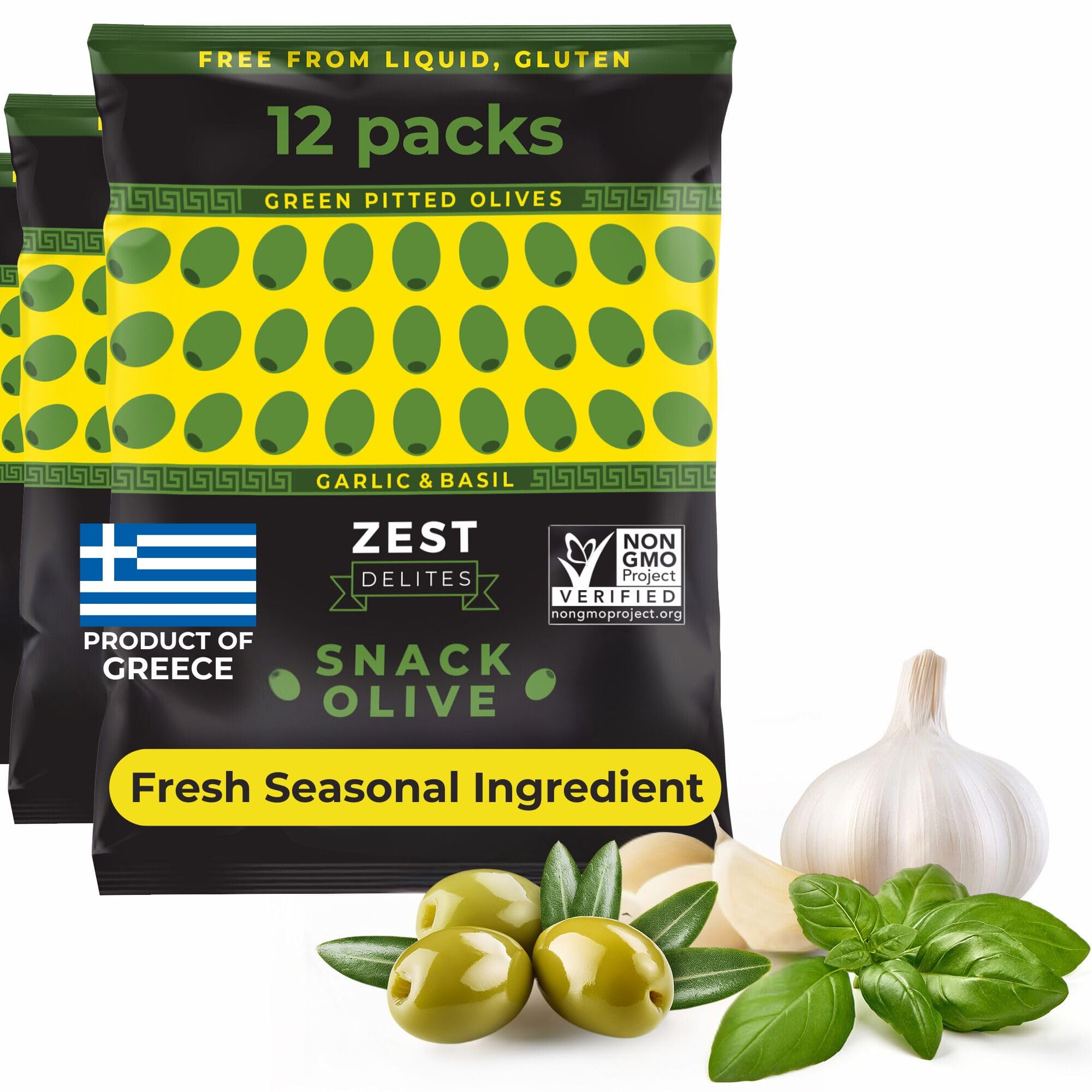 Amazon.com : Pitted Greek Olives by Zest Delites, 100% Natural Pitted ...