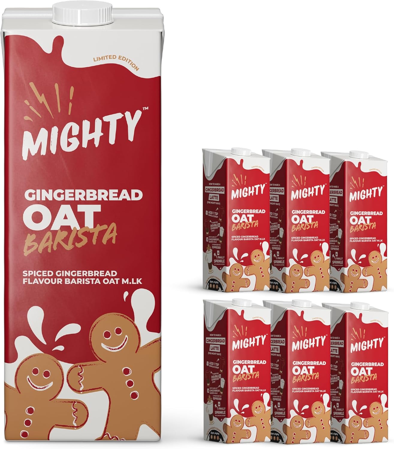 MIGHTY Gingerbread Oat Barista Milk Limited Edition, 6x1L Cartons ...