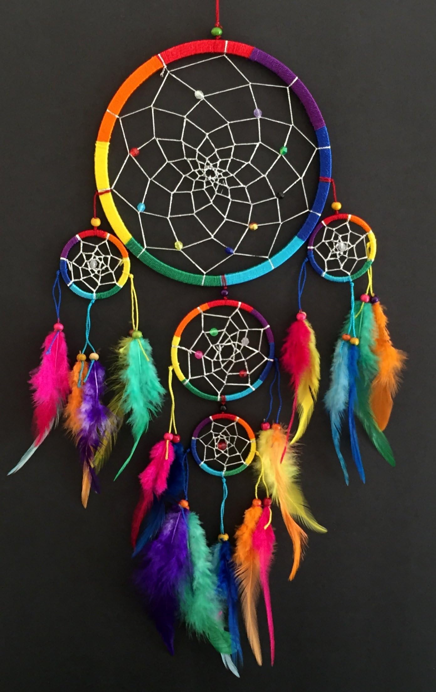 Amazon.com: SOYUZU Dream Catchers Rainbow Dream Catcher Handmade Dream Catchers for Bedroom ...