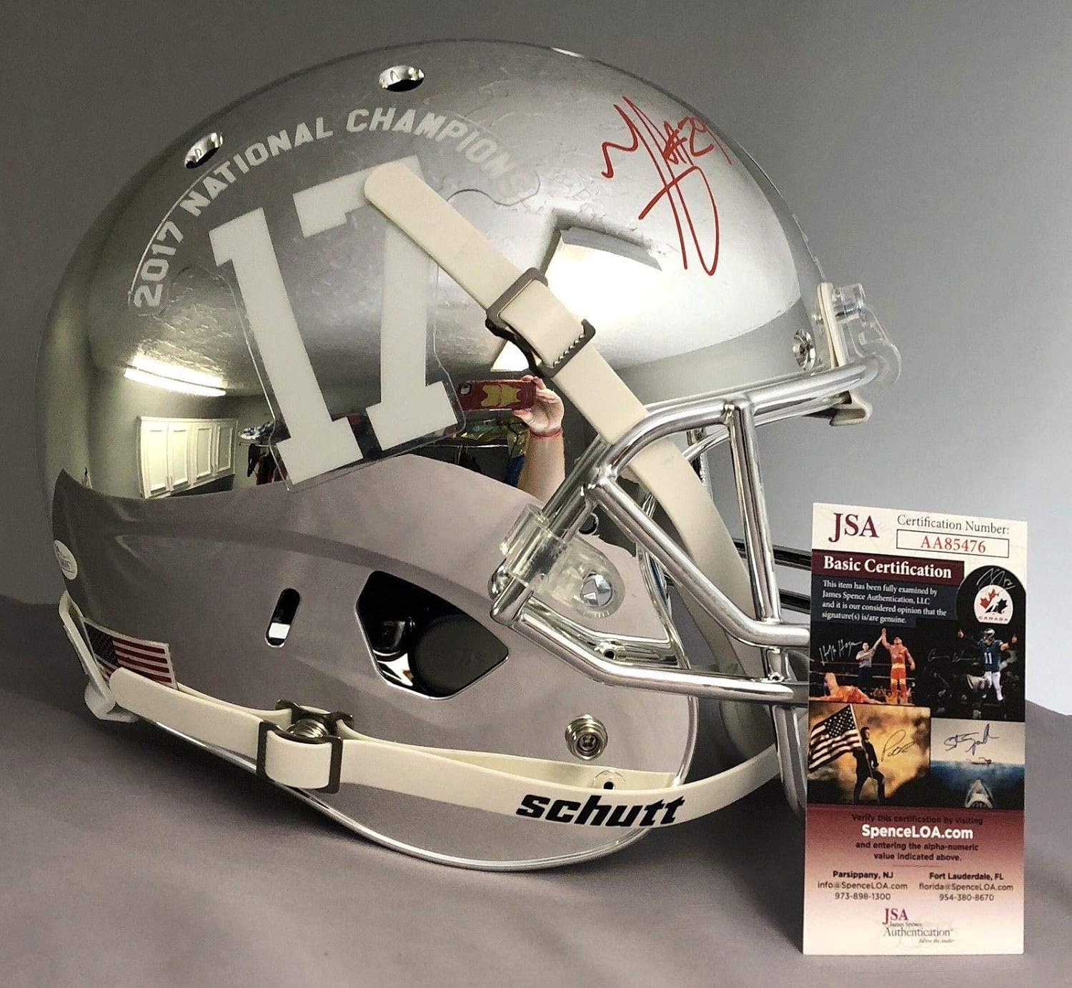 Amazon.com: Minkah Fitzpatrick SIGNED Alabama 2017 Champion Chrome Full ...
