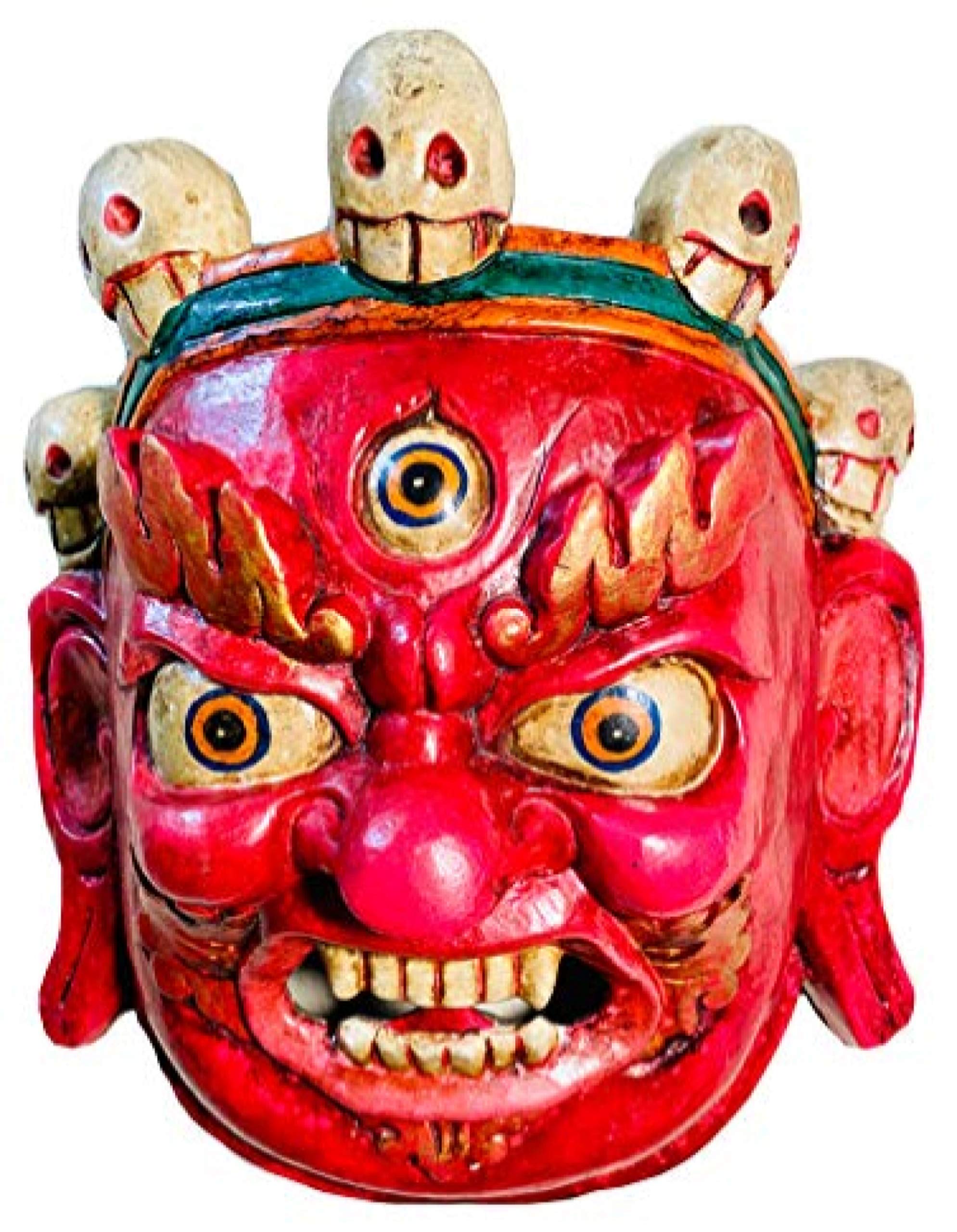 Buy QT S Hand Crafted Bhairab Wooden of Hindu God Bhairab for ...