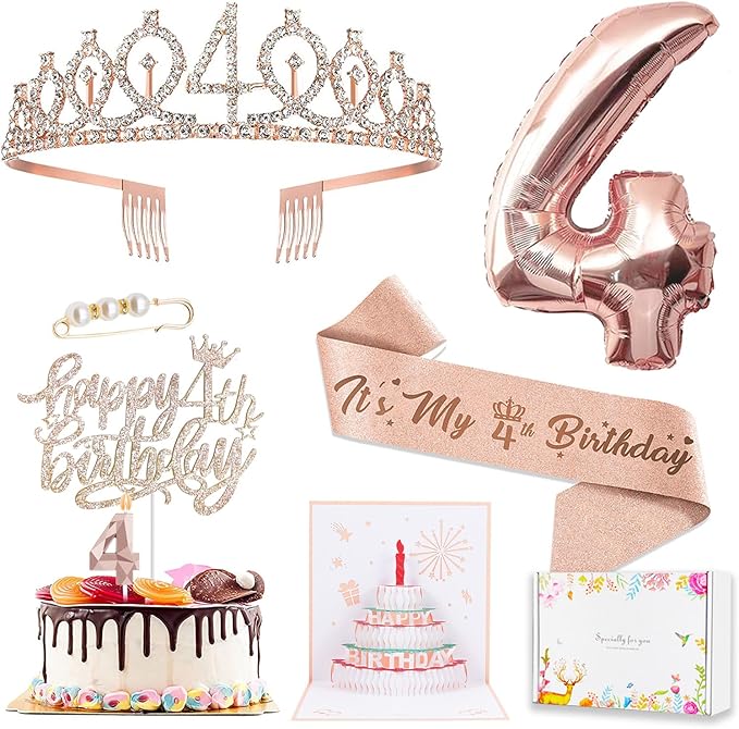 4th Birthday Decorations Gifts For Girls Including 4th Happy Birthday 4th-birthday-decorations-gifts-for-girls-including-4th-happy-birthday