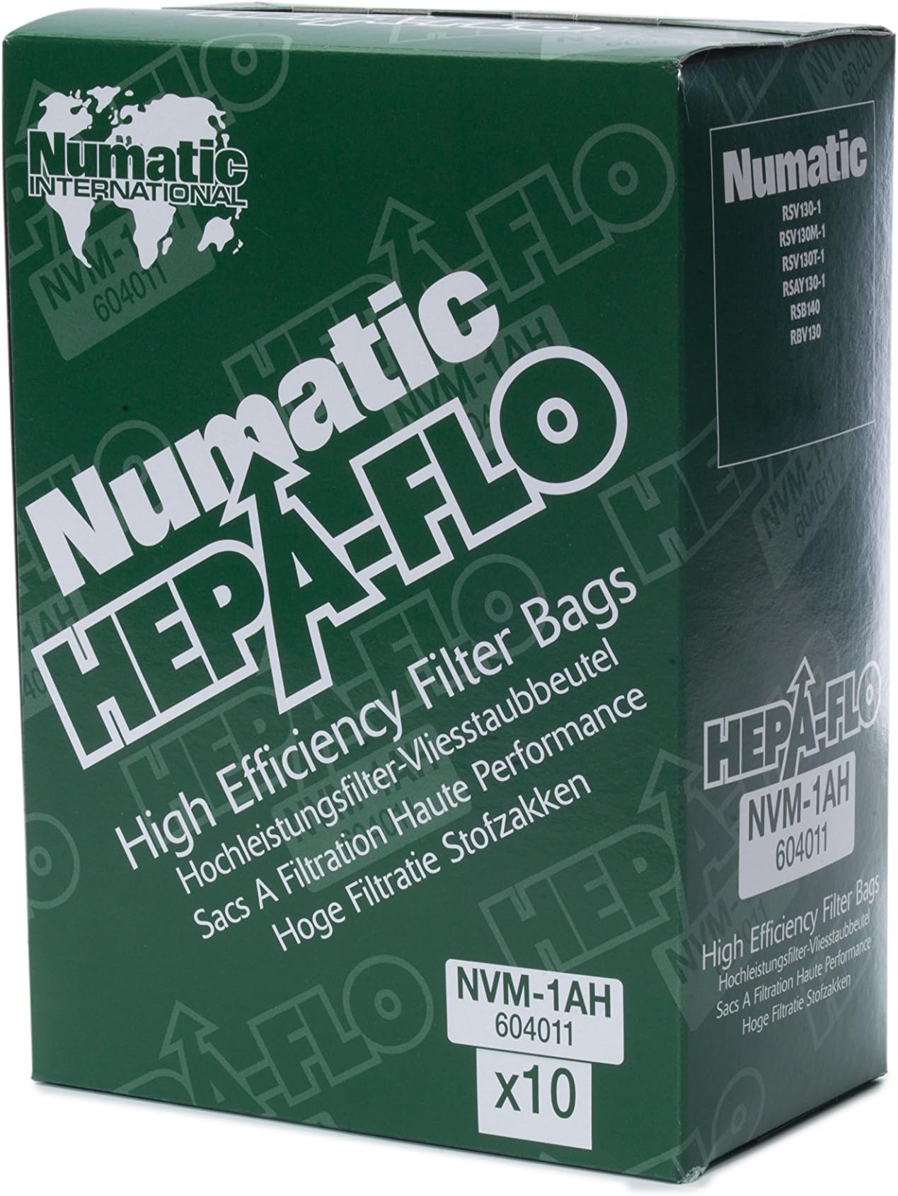 Amazon.com: Numatic NVM-1CH HepaFlo' Disposable Filter Bags Pack - for ...