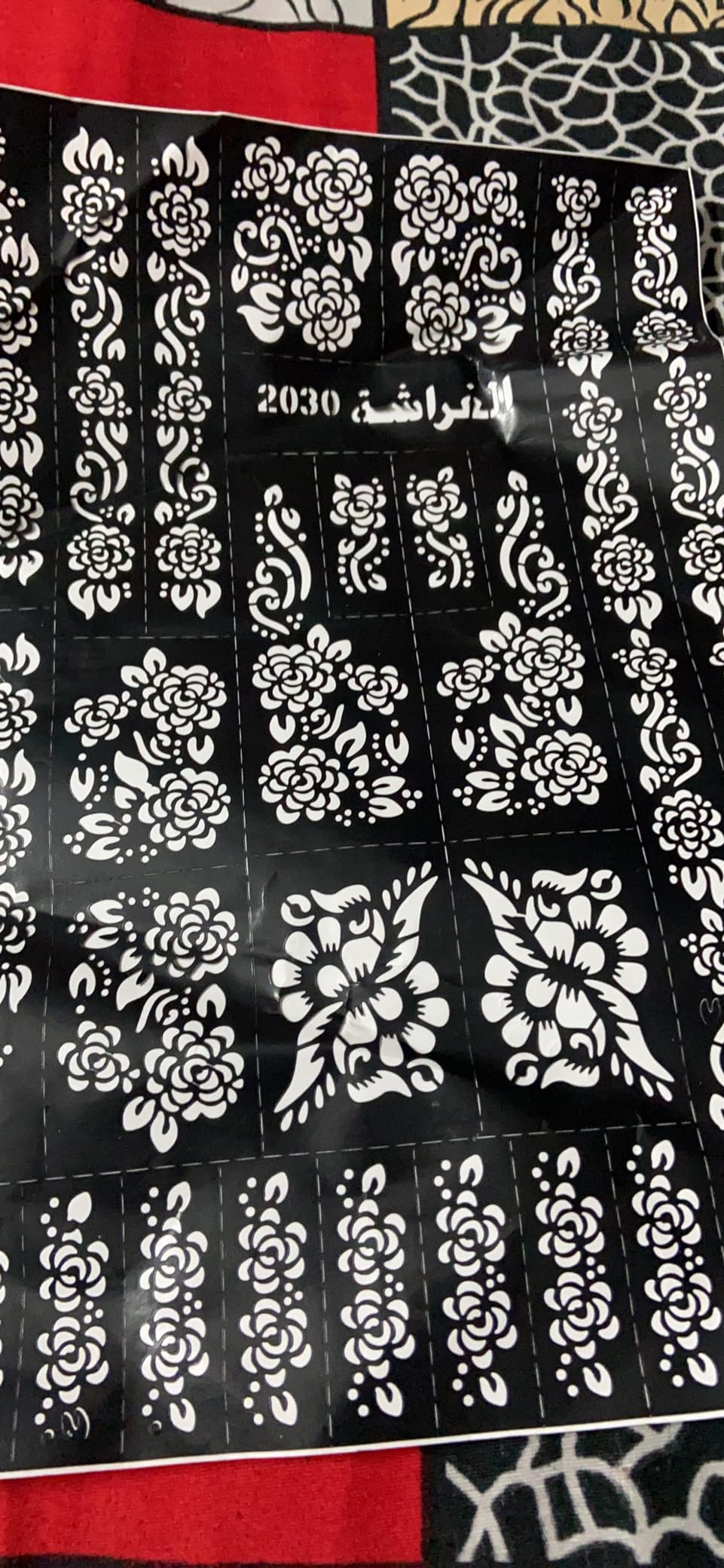Set of 25 Pcs Single Sheet Combo Pack, Reusable Mehandi for Hands Henna ...