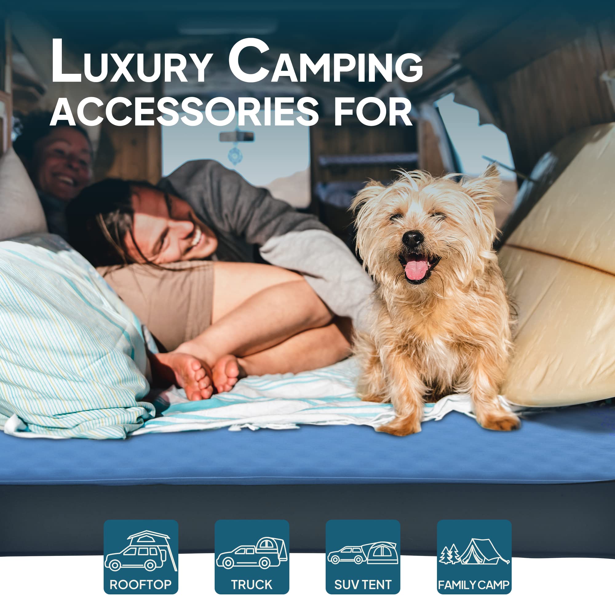 LostHorizon 4.5” Thick Self Inflating Sleeping Pad with Solid Foam ...