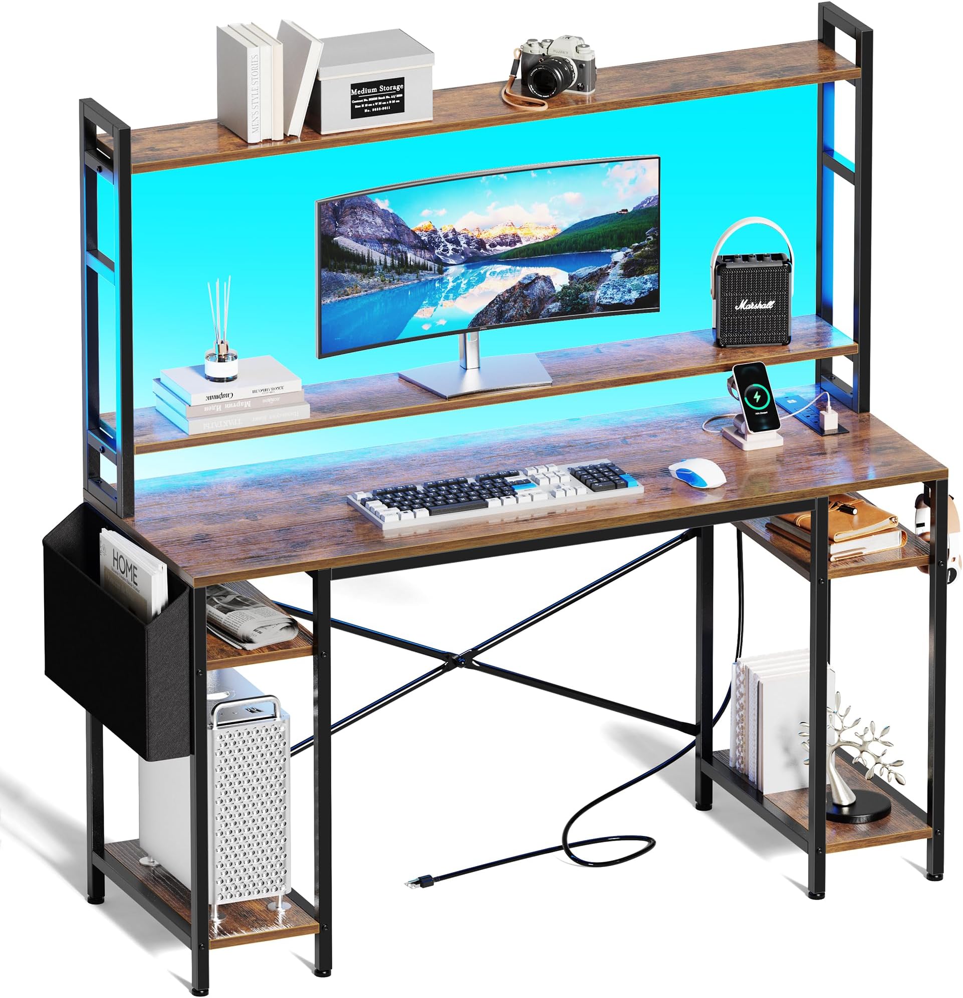 Amazon.com: Tangkula Mobile Standing Laptop Desk, 30”-46” Height ...