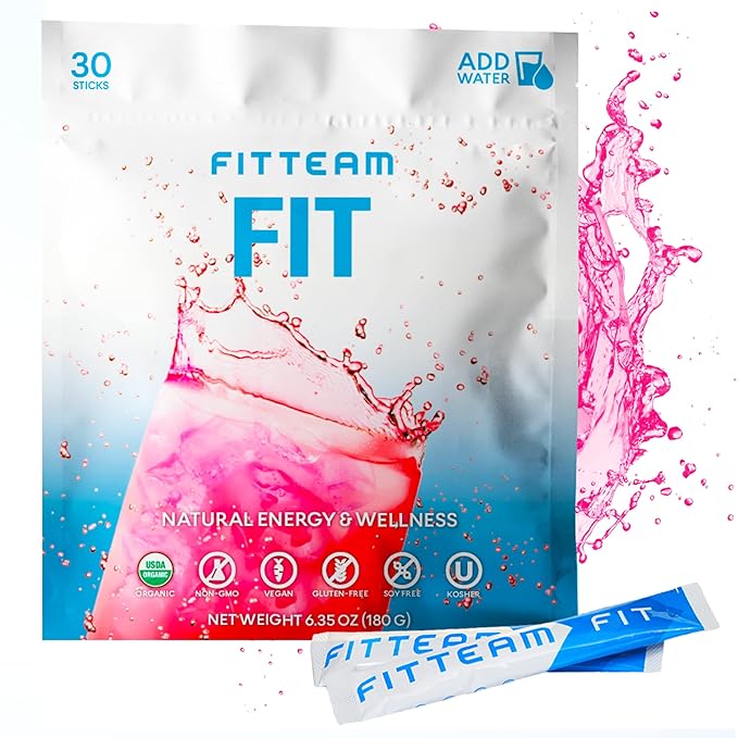 Amazon.com : FITTEAM Fit Sticks Organic Energy and Wellness Beverage ...