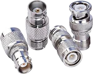 TUOLNK 4 Type Set TNC to BNC Jack RF coaxial Coax Adapter TNC Female to BNC Male Coaxial Coax ...