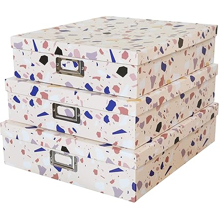 Amazon.com: SLPR Decorative Cardboard Storage Boxes With Lids for Home ...