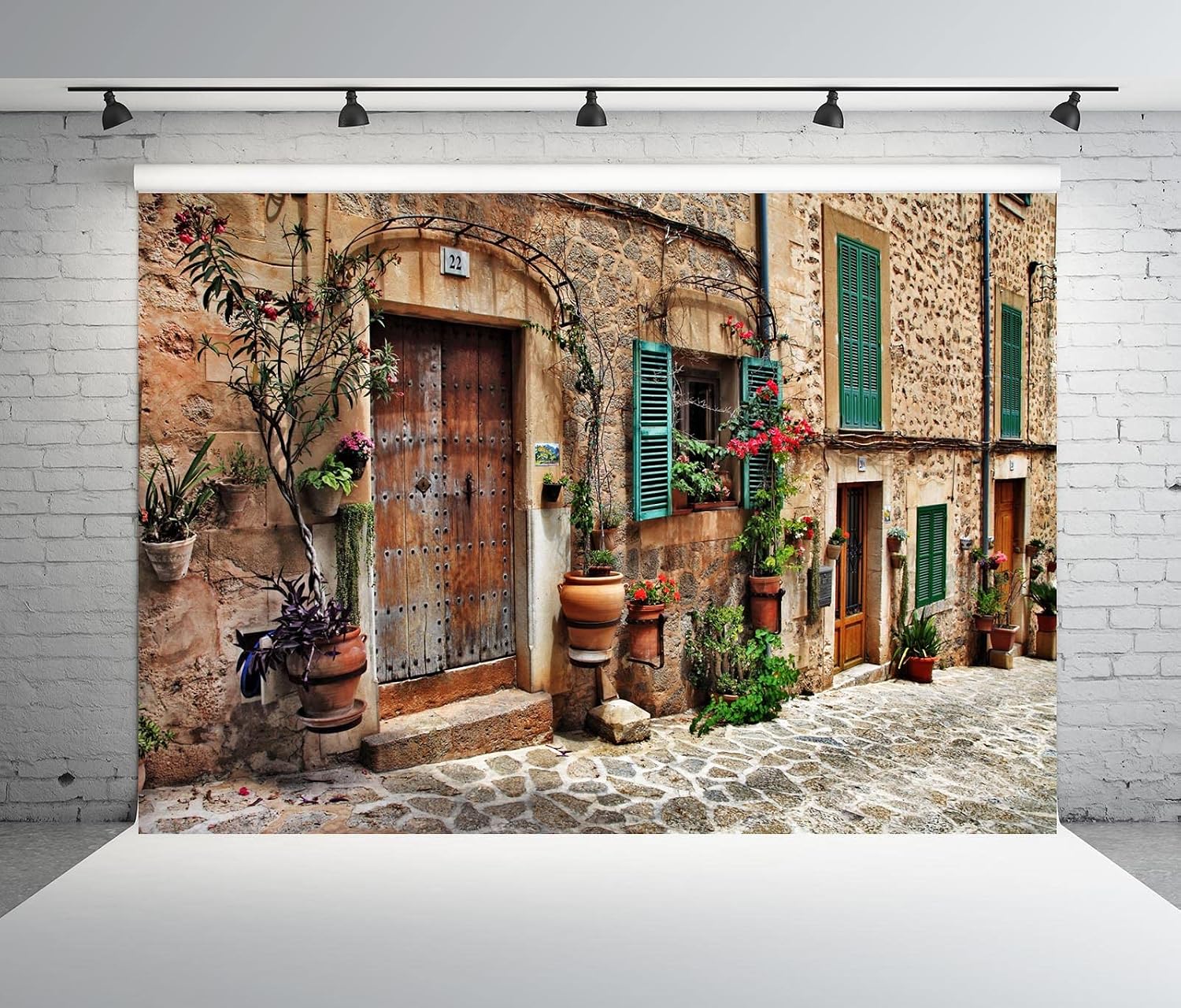 Amazon.com : BELECO 10x8ft Fabric Europe Town Street Backdrop Vintage ...