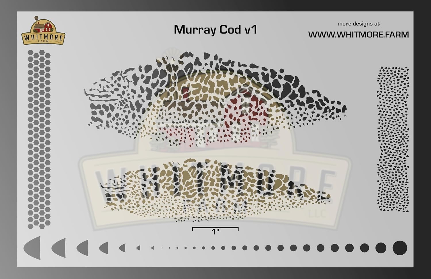 Amazon.com: Murray Cod v1 Fishing Lure Airbrush Stencil - Mylar ...