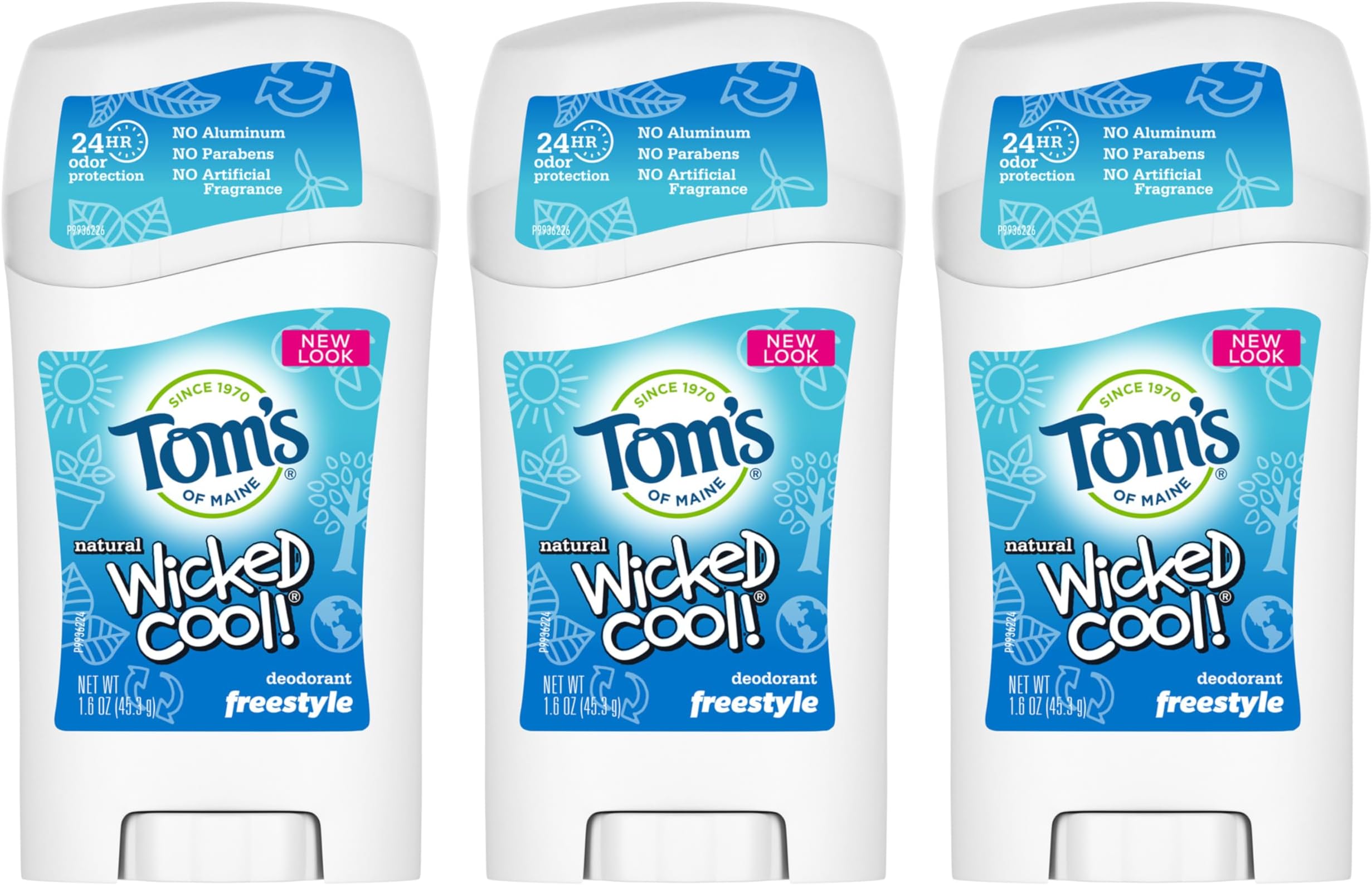 Amazon.com: Tom's of Maine Aluminum-Free Wicked Cool! Natural Deodorant ...