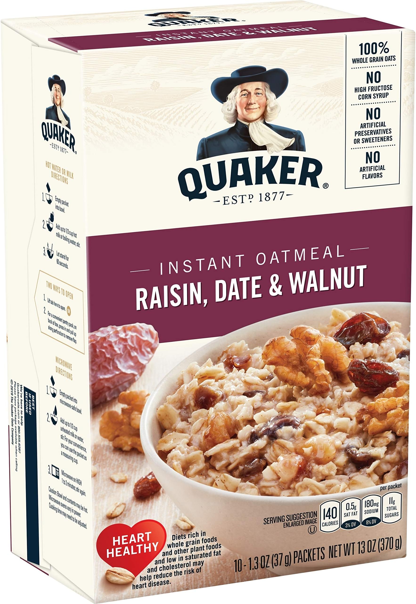 Amazon.com: Quaker Simply Granola, Oats, Honey, Raisins and Almonds, 28 ...