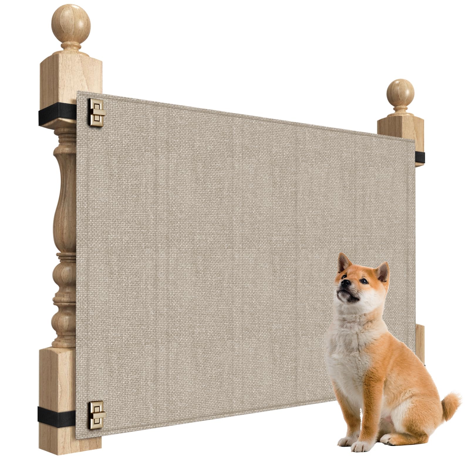 Amazon.com: Baby Fabric Gate for Stairs Banisters - Dog and Pet Safety ...
