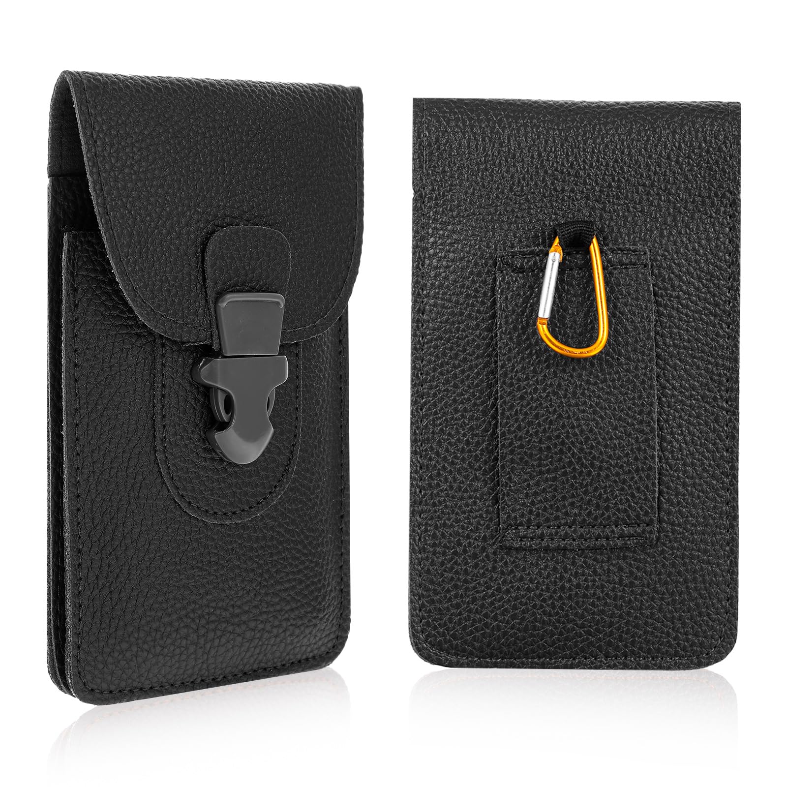 Amazon.com: Yuanchu Leather Dual Phone Holster, Belt Phone Pouch for ...