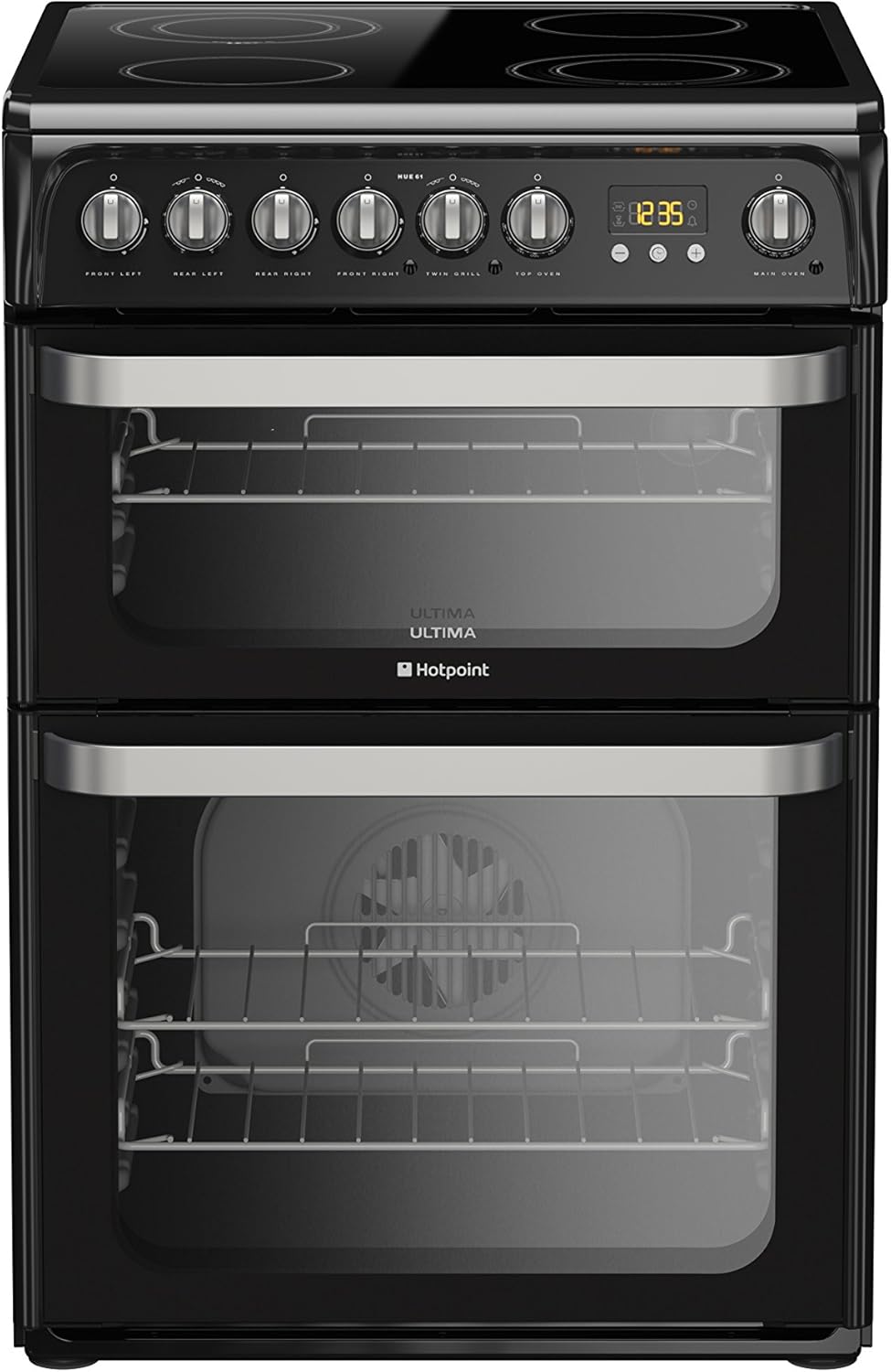 Hotpoint HUE61KS Freestanding Electric A/A Rated Cooker -Black : Amazon ...