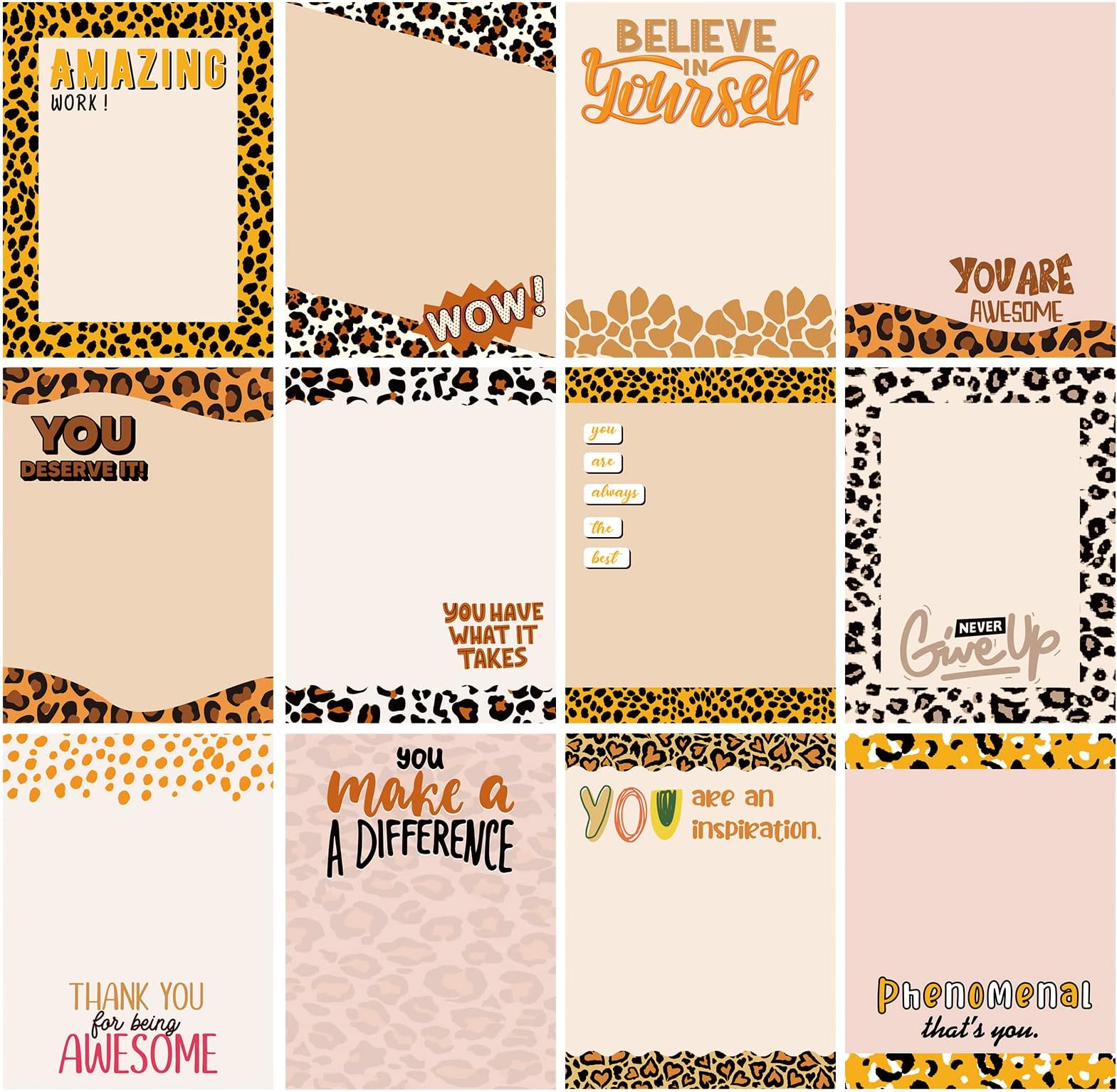 Amazon.com : 12 Pieces Empowering Sticky Note Pads 3" x 4" Motivational ...