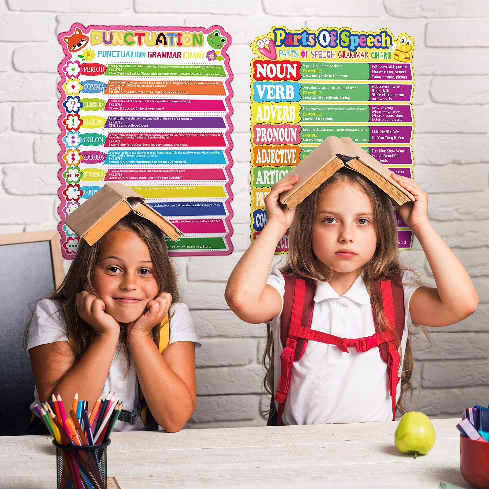 2 Pieces Punctuation Poster Speech Poster Educational Grammar ...