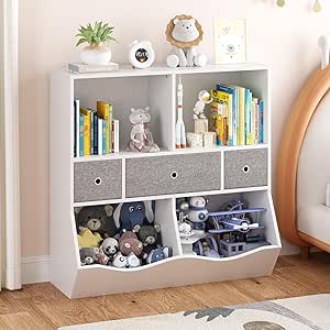 Amazon.com: Amyove Kids Bookshelf and Bookcase Toy Storage Multi Shelf ...