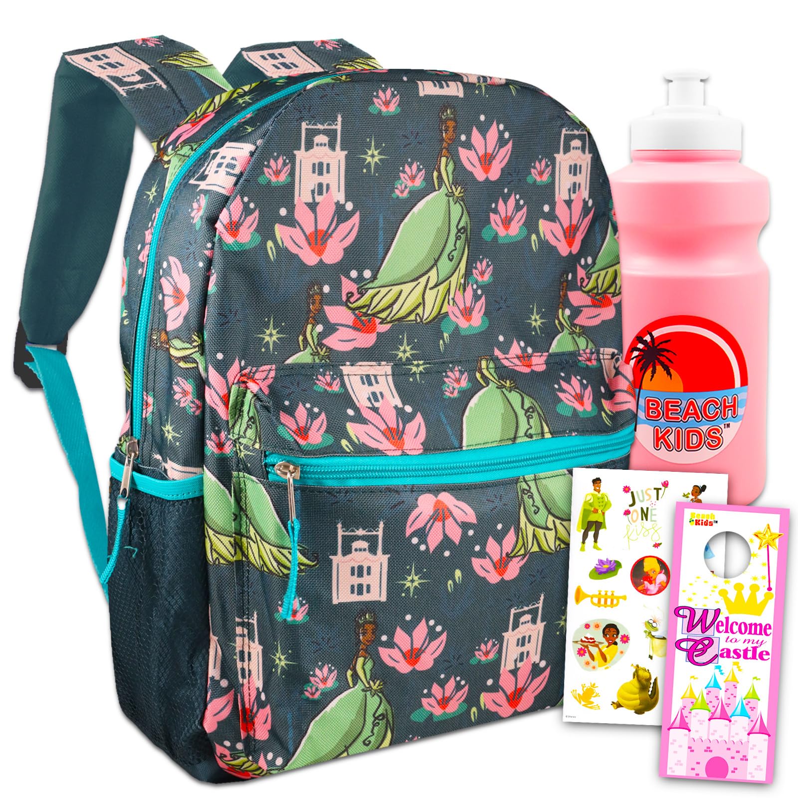 Amazon.com | Princess and the Frog Backpack for Girls Set - Bundle with ...